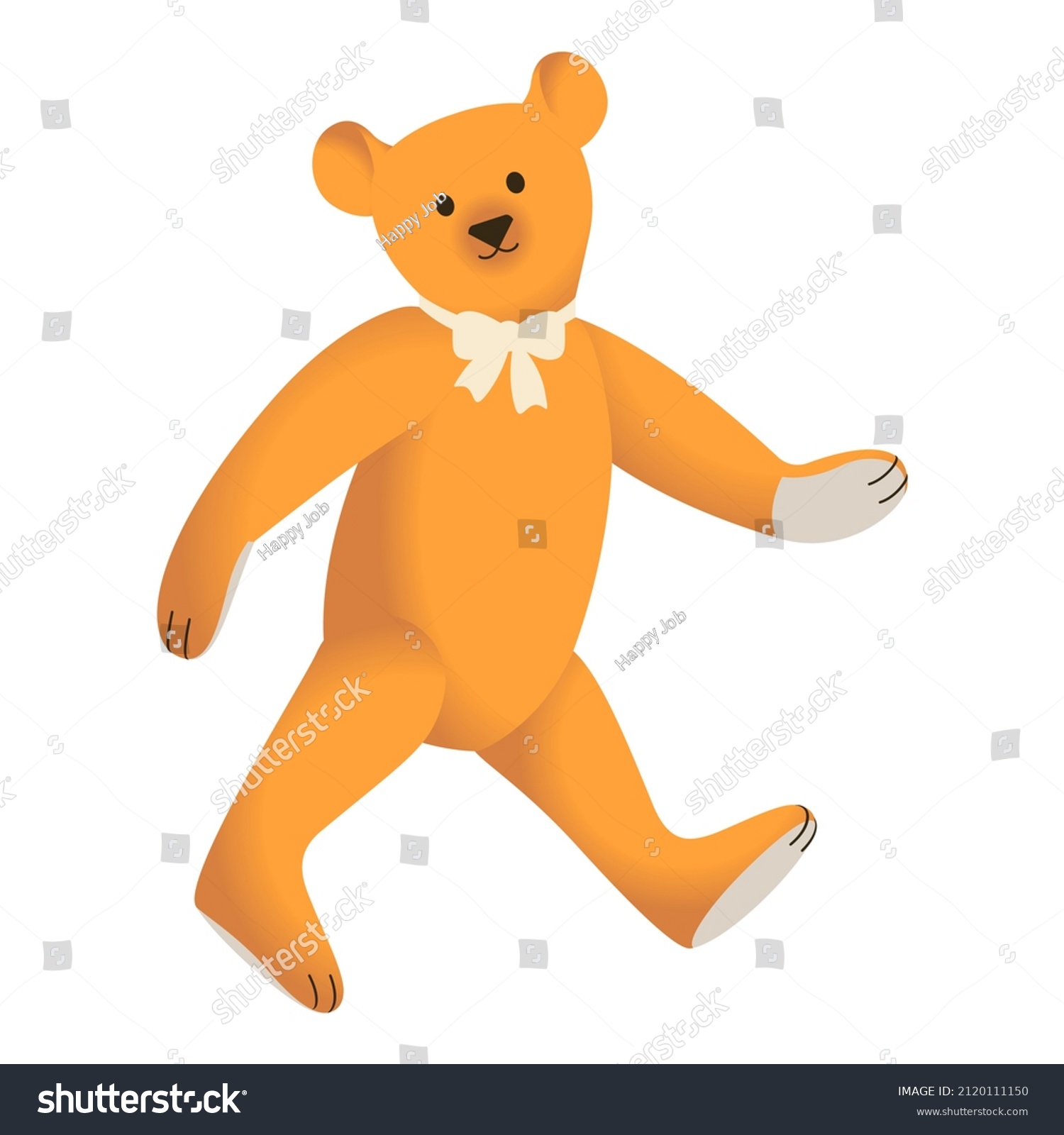 Teddy Bear Toy Vector Illustration Stock Vector (Royalty Free ...