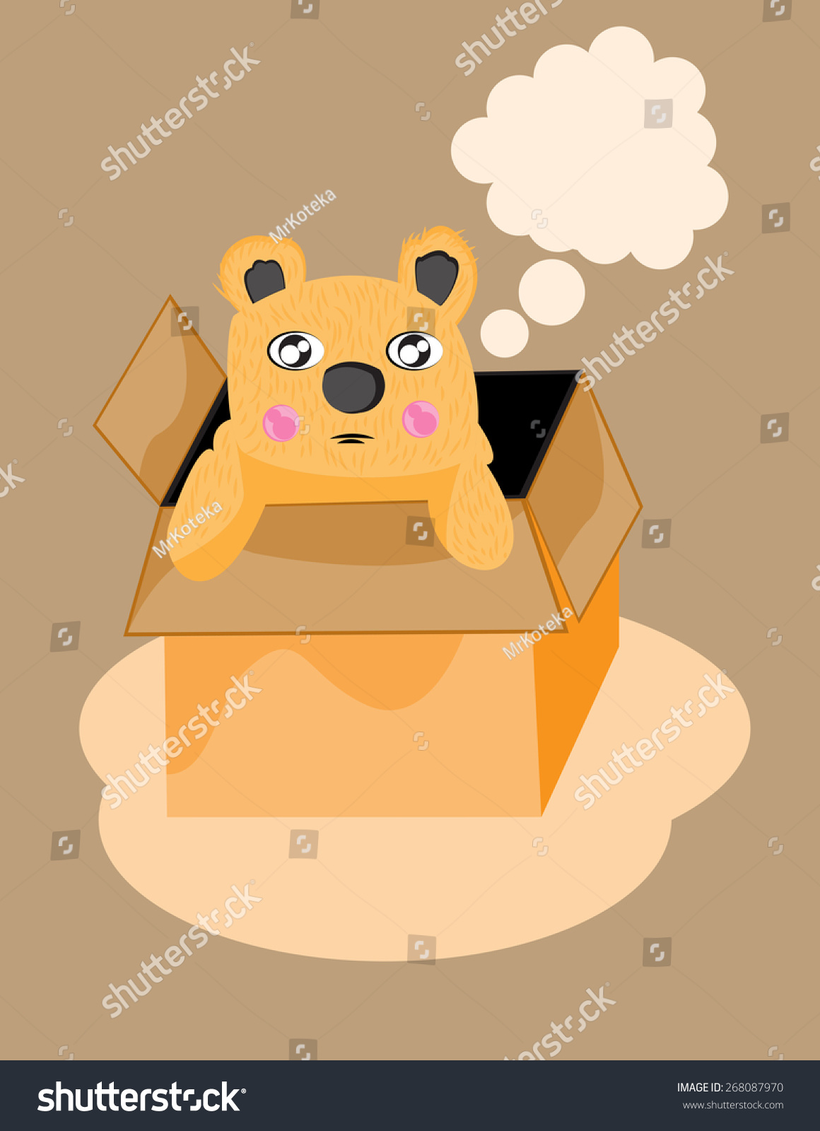 Teddy Box Stock Vector (Royalty Free) 268087970 | Shutterstock