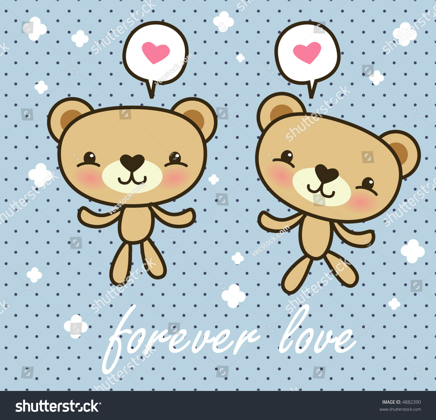 Teddys Wallpaper Stock Vector (Royalty Free) 4882390 | Shutterstock