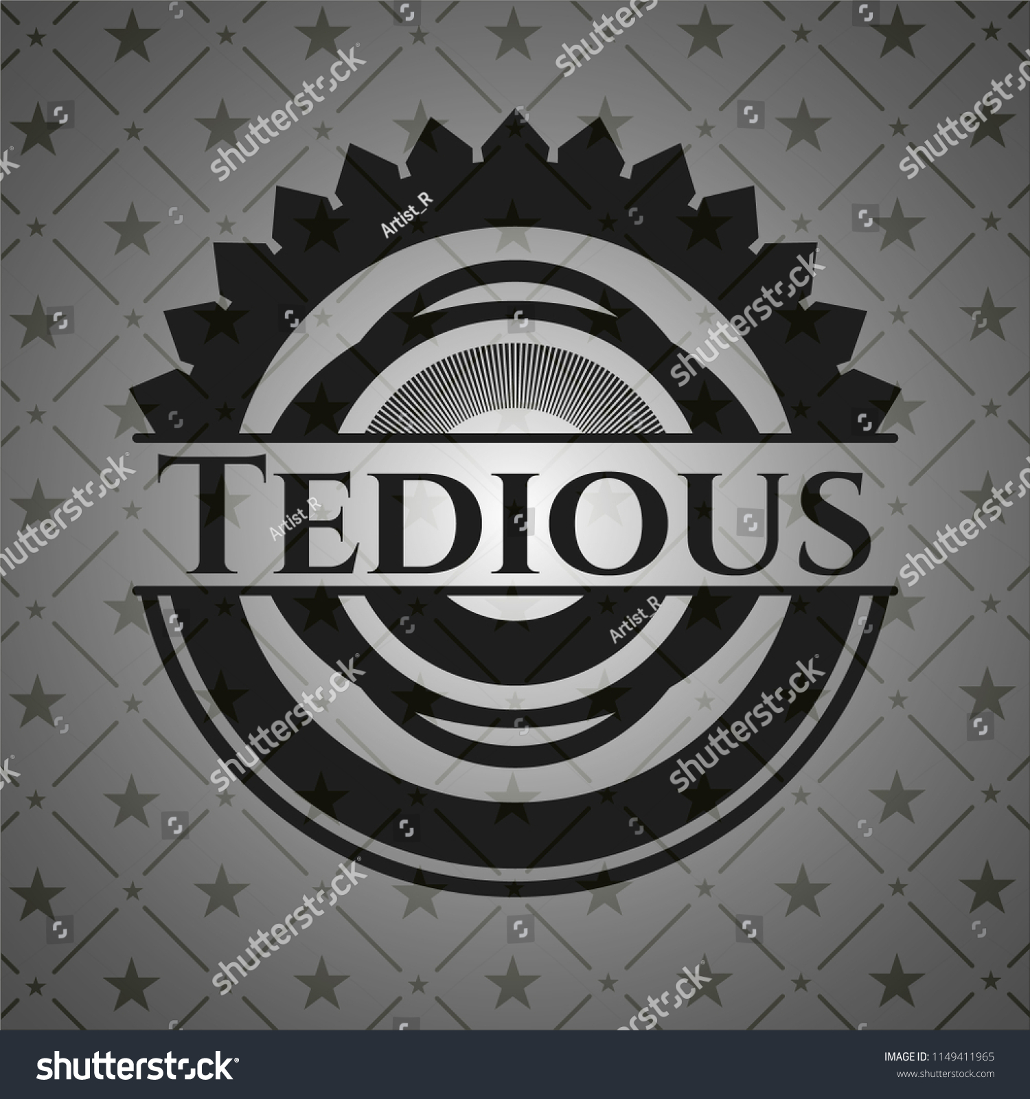 Tedious Realistic Dark Emblem Stock Vector (Royalty Free) 1149411965