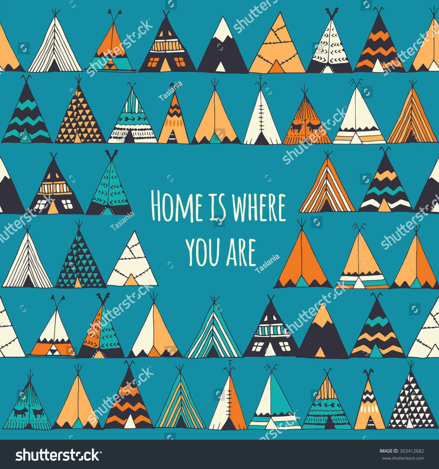 Tee Pee Illustration Vector Hand Drawn Stock Vector (Royalty Free ...
