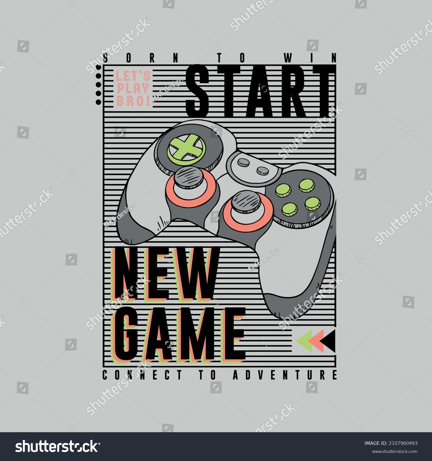 Tee Print Design Gamepad Vector Drawing: เวกเตอร์สต็อก (ปลอดค่า ...