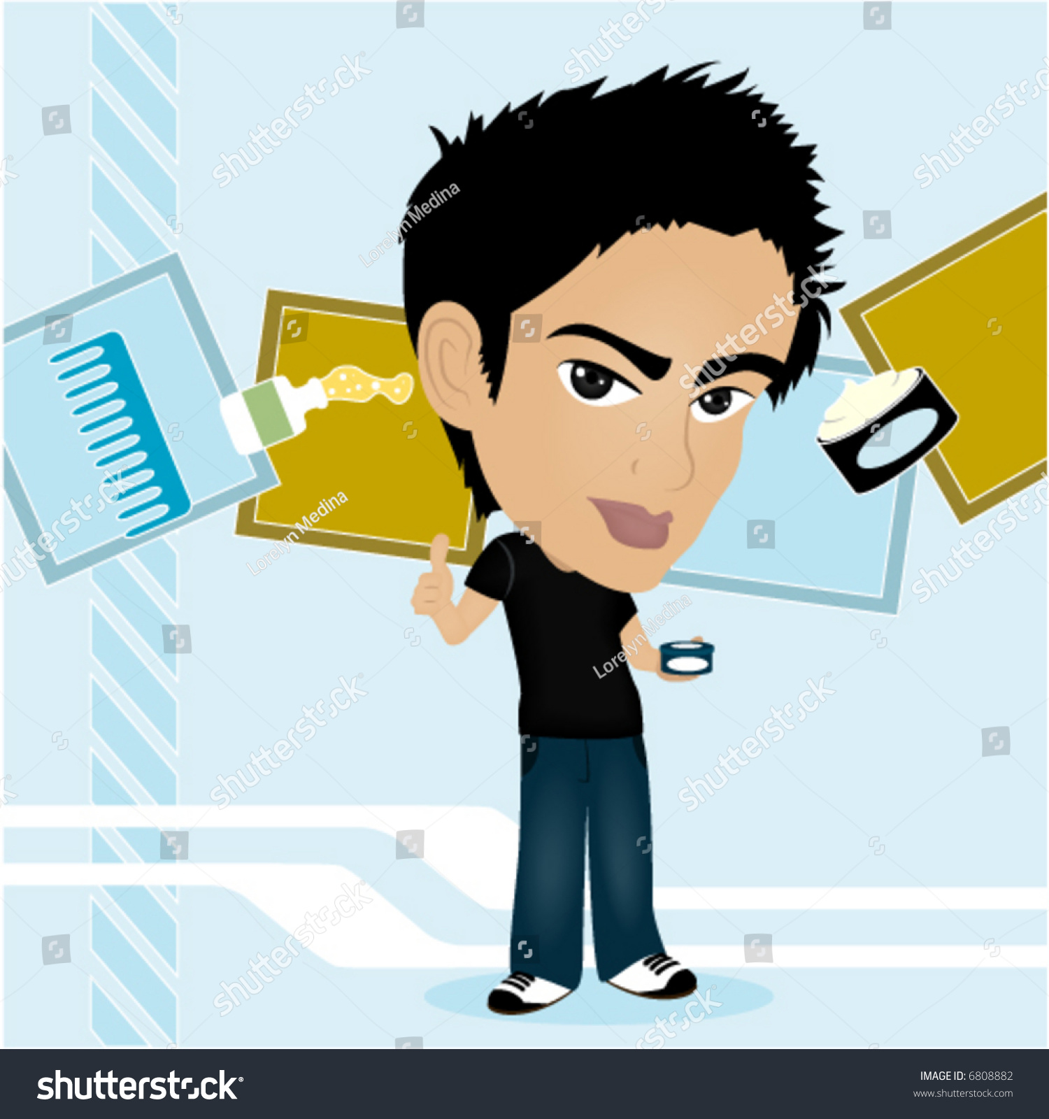 Teenage Boy Vector Stock Vector (Royalty Free) 6808882 | Shutterstock