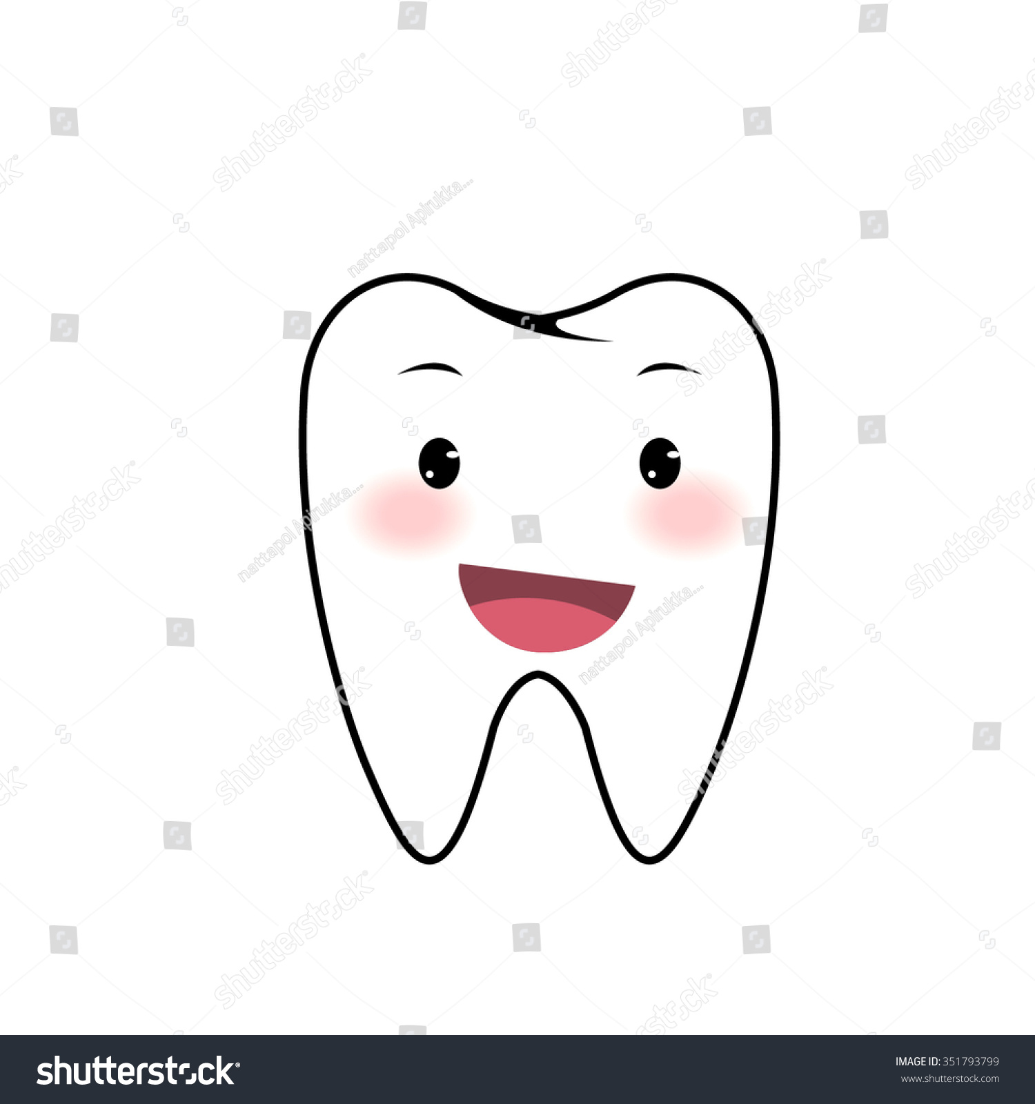 Teeth Cartoon Stock Vector (Royalty Free) 351793799 | Shutterstock