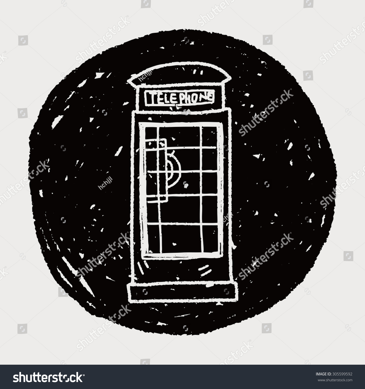 Telephone Booth Doodle Stock Vector (Royalty Free) 305599592 | Shutterstock