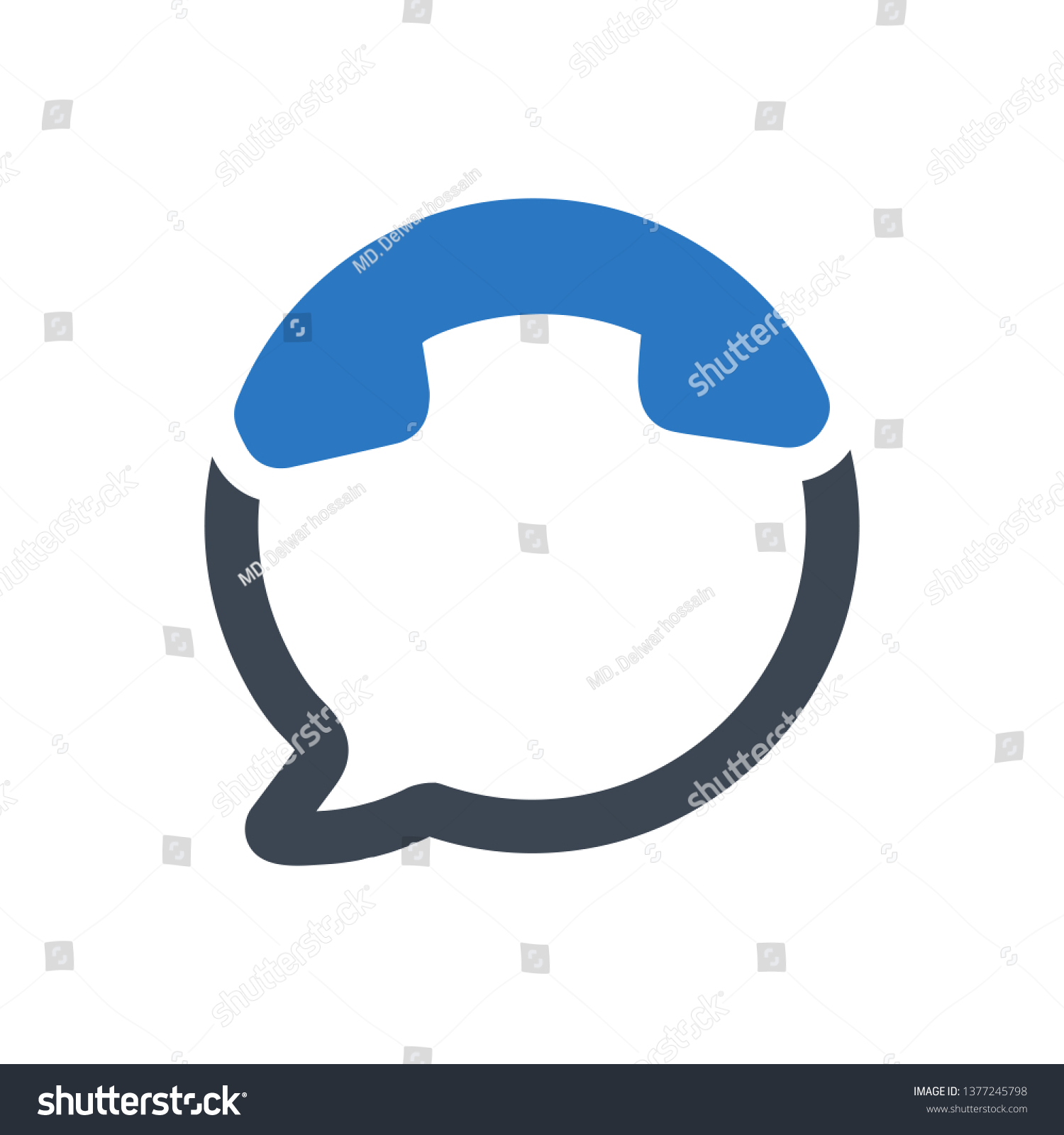 Telephone Communication Icon Stock Vector (Royalty Free) 1377245798 ...