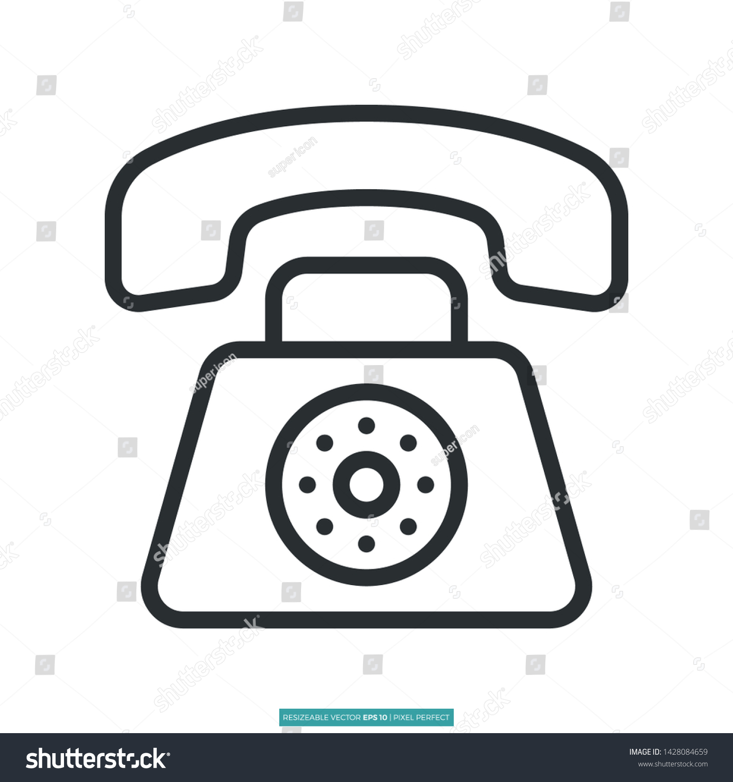 Telephone Icon Vector Illustration Logo Template Stock Vector (Royalty ...