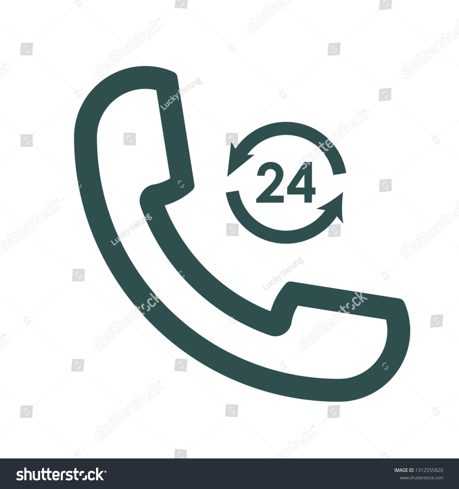 Telephone Icon Vector Logo Template Stock Vector (Royalty Free) 1312555820