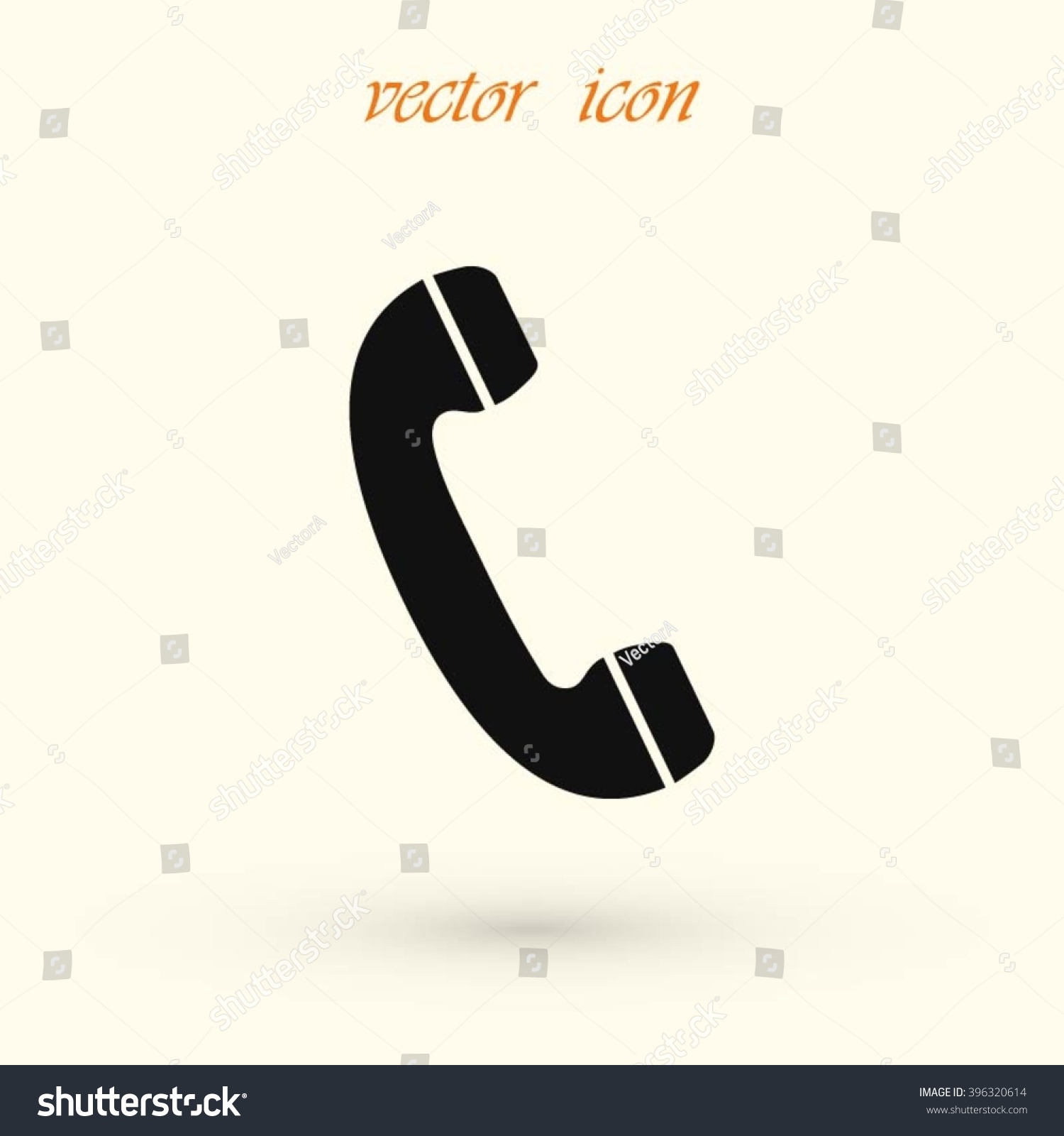 Telephone Receiver Vector Icon Stock Vector (Royalty Free) 396320614