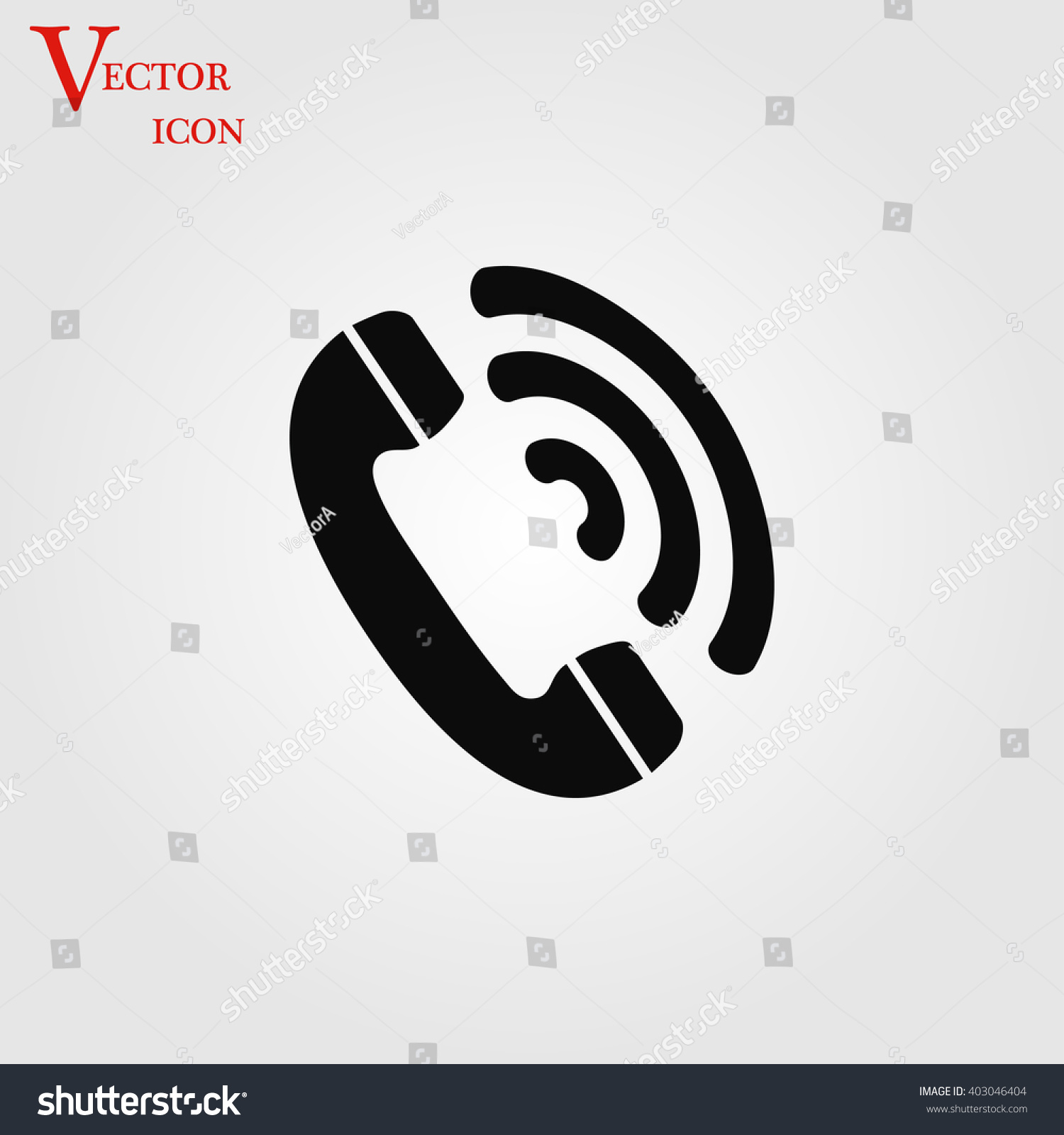 Telephone Receiver Vector Icon: vector de stock (libre de regalías ...