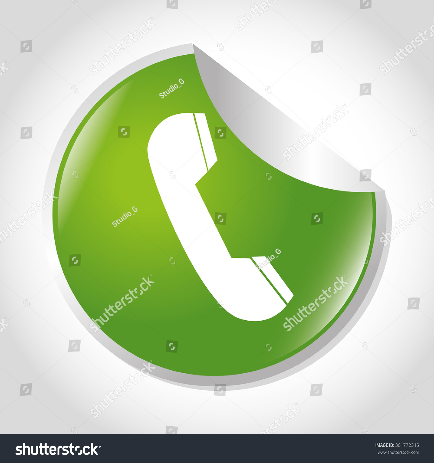 Telephone Round Icon Stock Vector (Royalty Free) 361772345 | Shutterstock