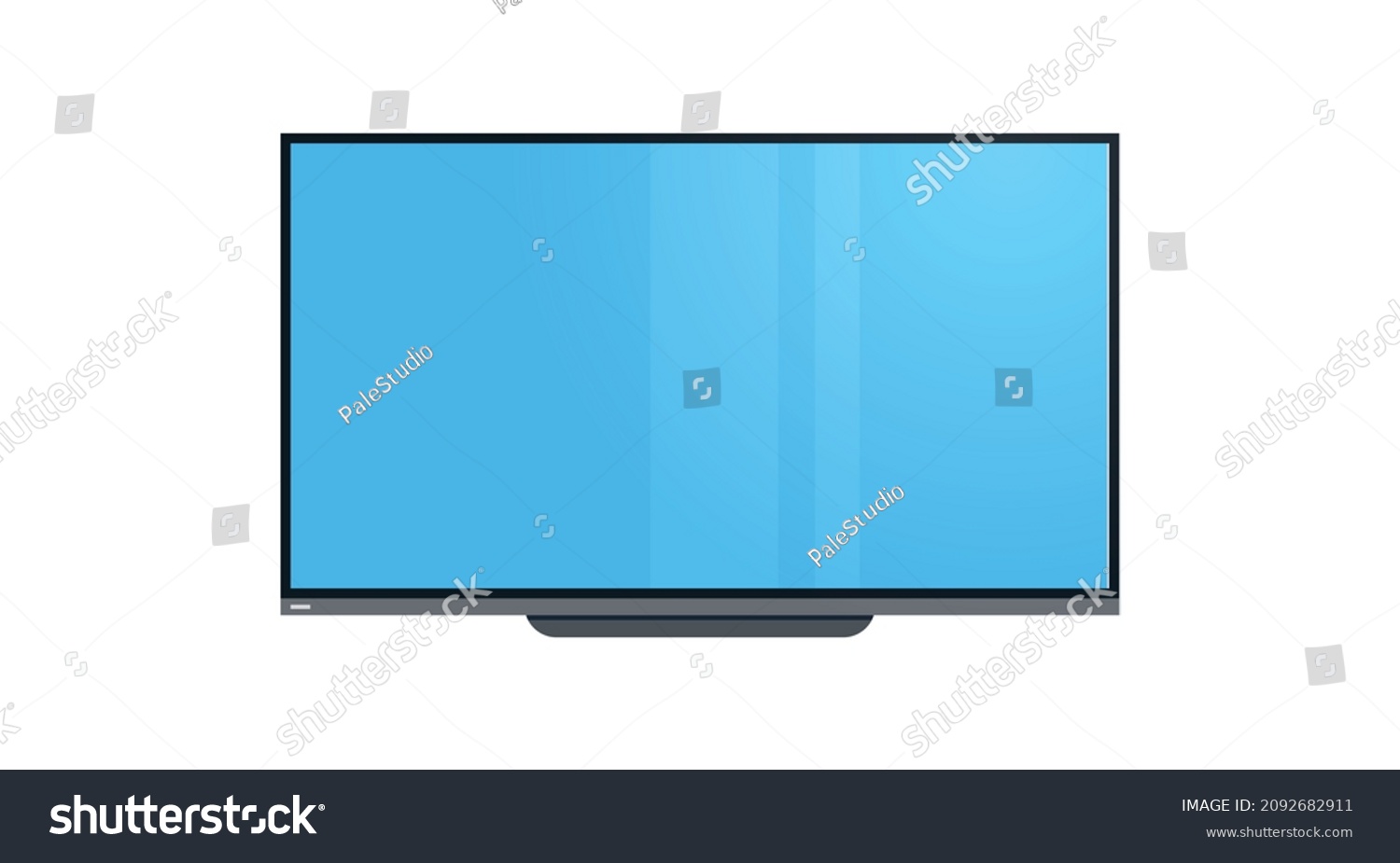 Television Widescreen Flat Vector Illustration Stock Vector (Royalty ...