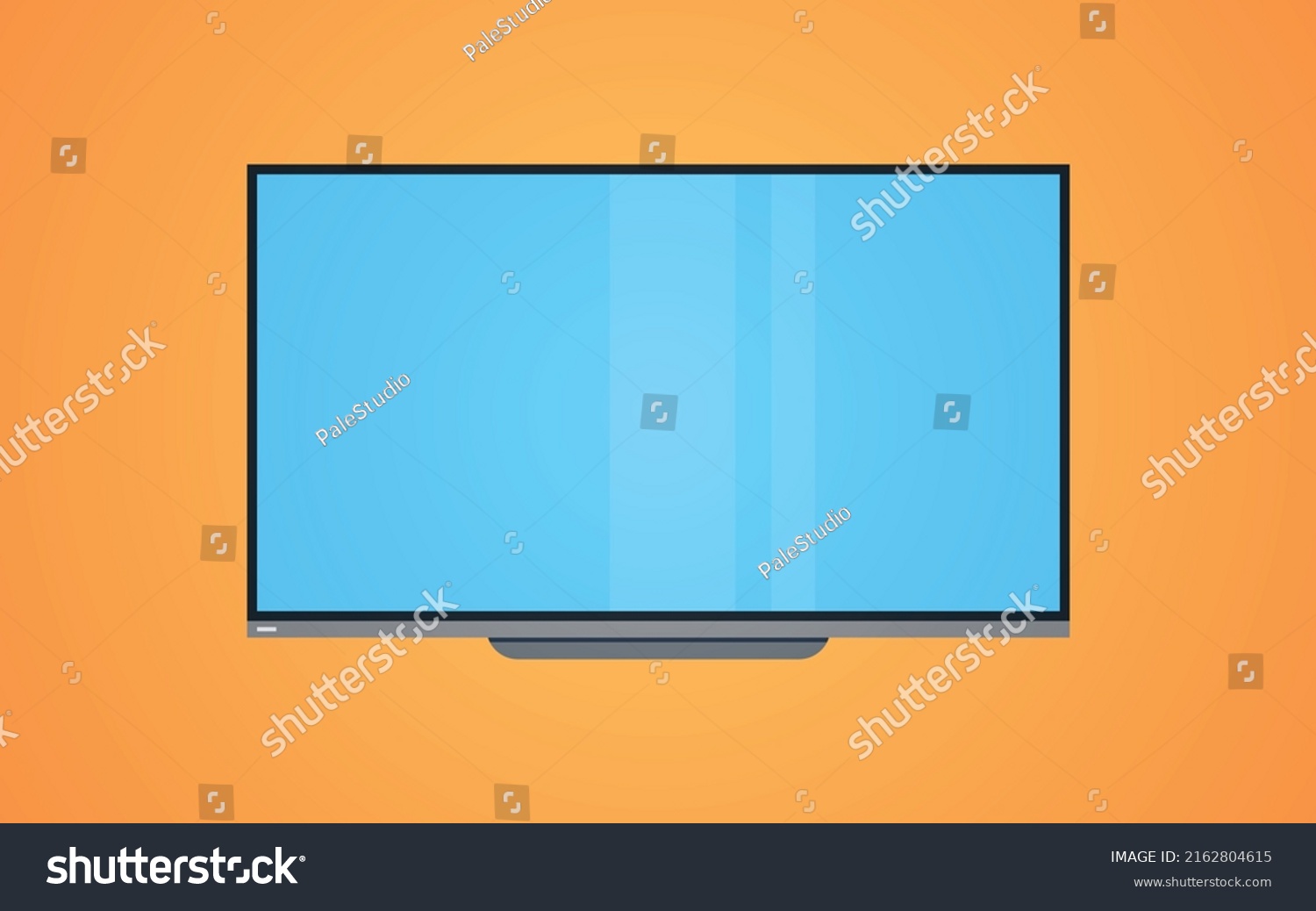 Television Widescreen Flat Vector Illustration Stock Vector (Royalty ...