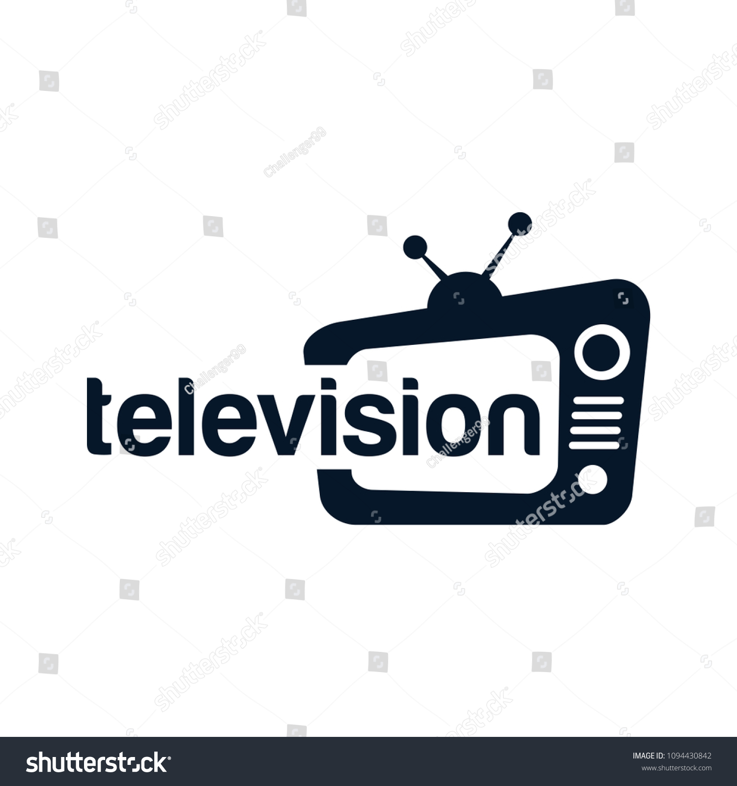 Television Logo Design Stock Vector (Royalty Free) 1094430842 ...