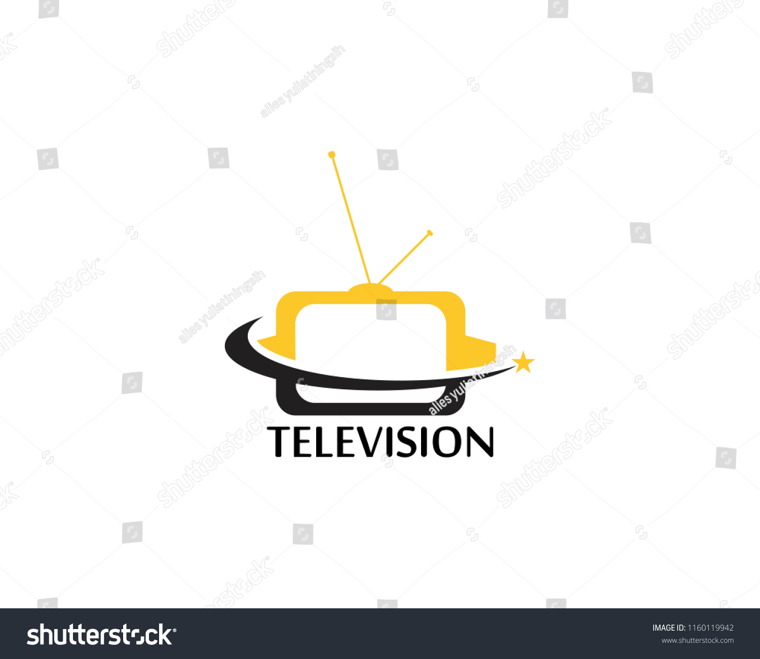 Television Logo Vector Template Stock Vector (Royalty Free) 1160119942 ...