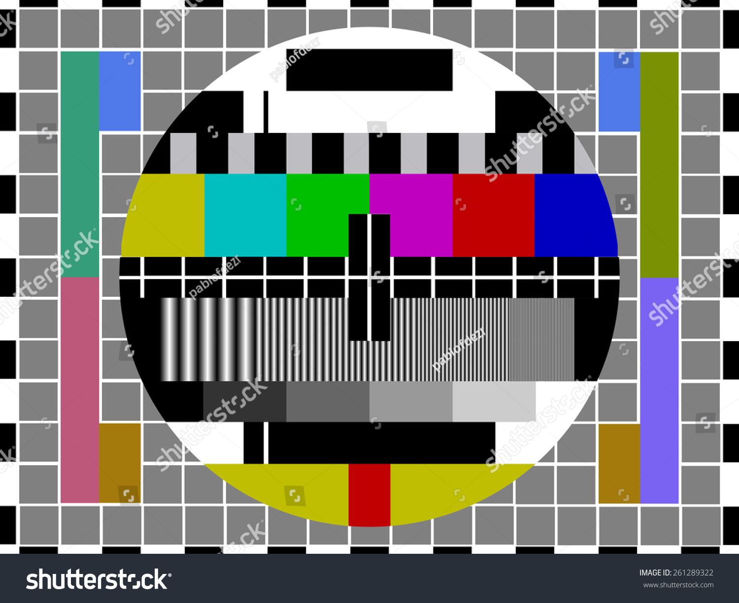 Television Test Card Stock Vector 261289322 - Shutterstock