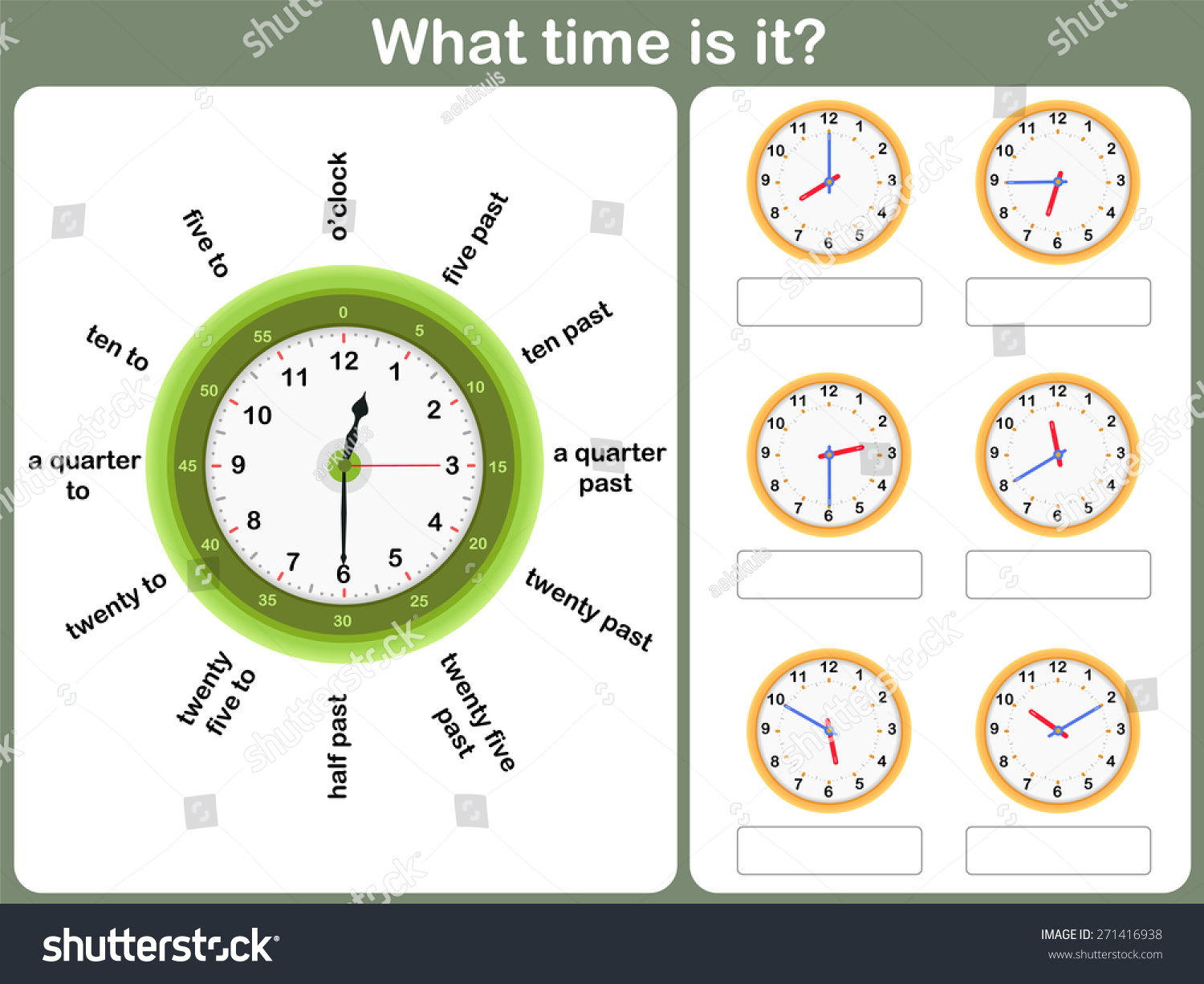 2,974 Teaching clock for kids Images, Stock Photos & Vectors | Shutterstock
