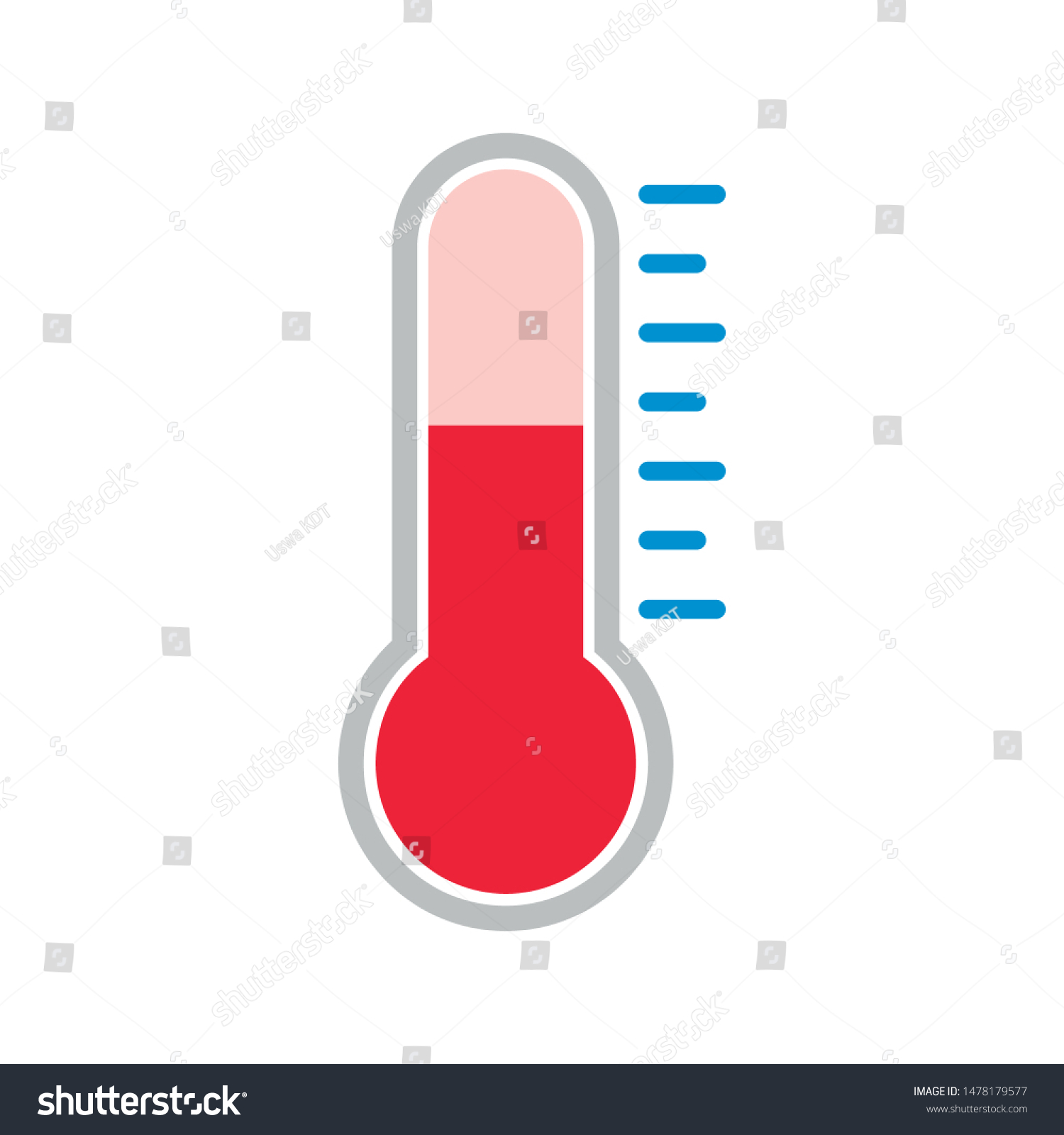 Temperature Flat Vector Icon Symbol On Stock Vector (Royalty Free ...
