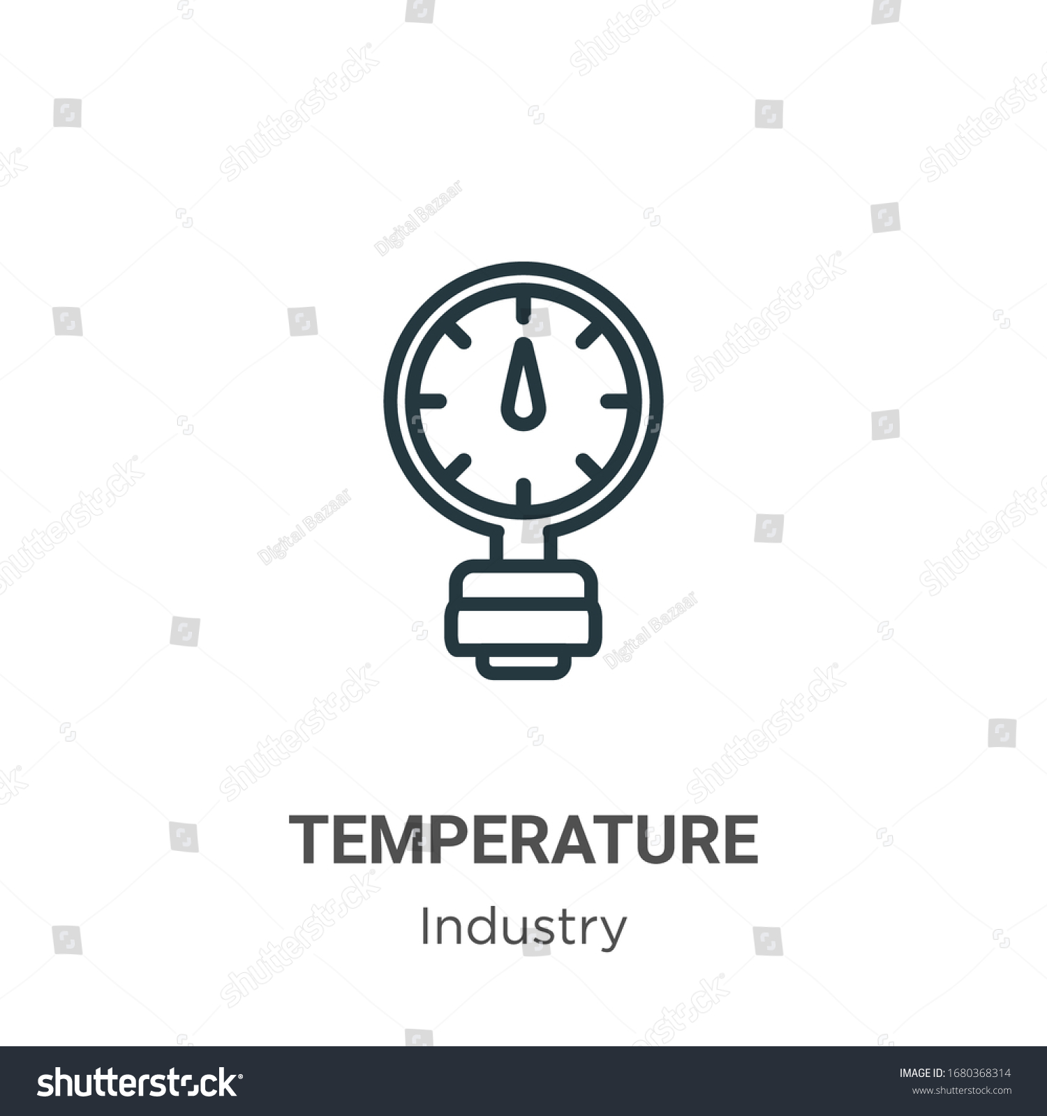Temperature Outline Vector Icon Thin Line Stock Vector (Royalty Free ...