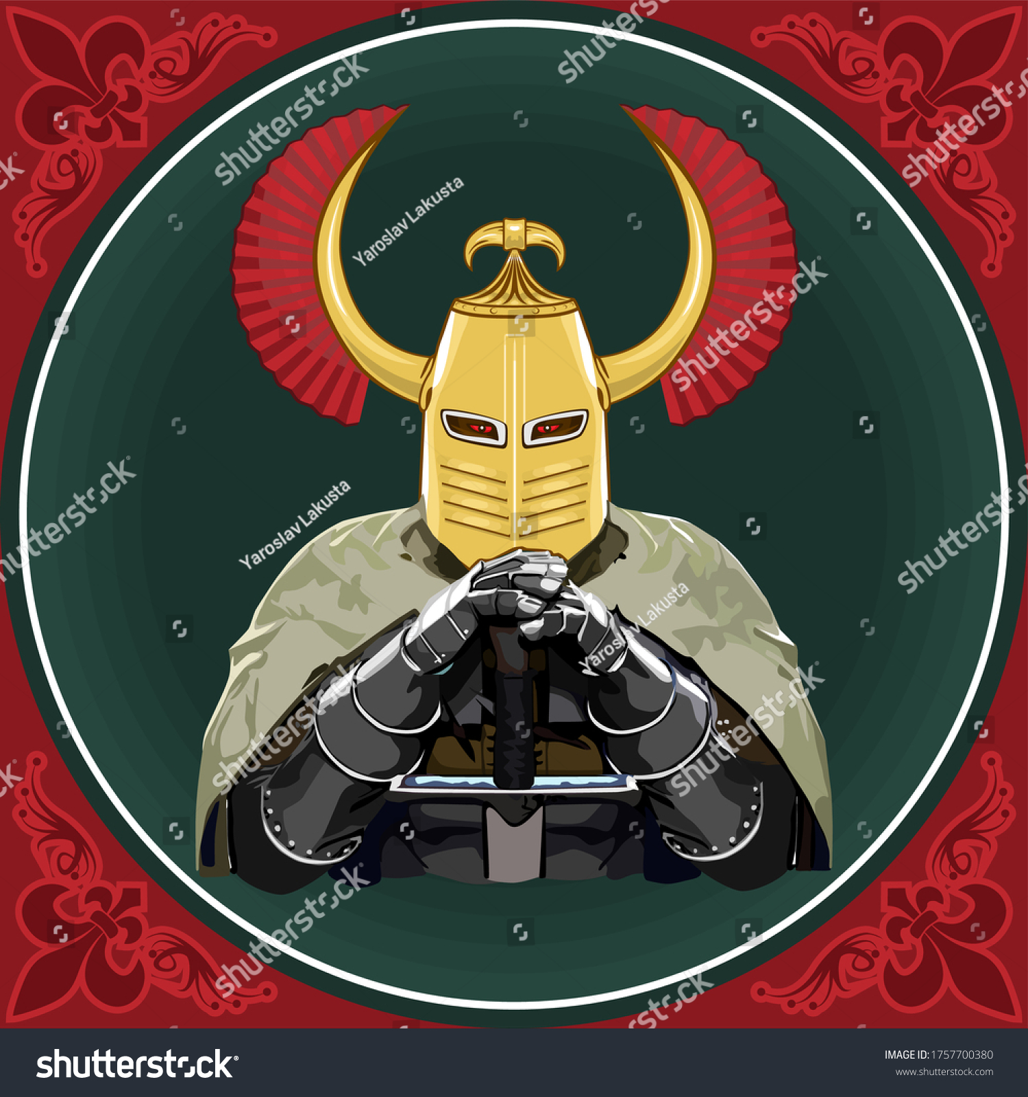 Templar Knight Cartoon Vector Illustration Stock Vector (Royalty Free ...