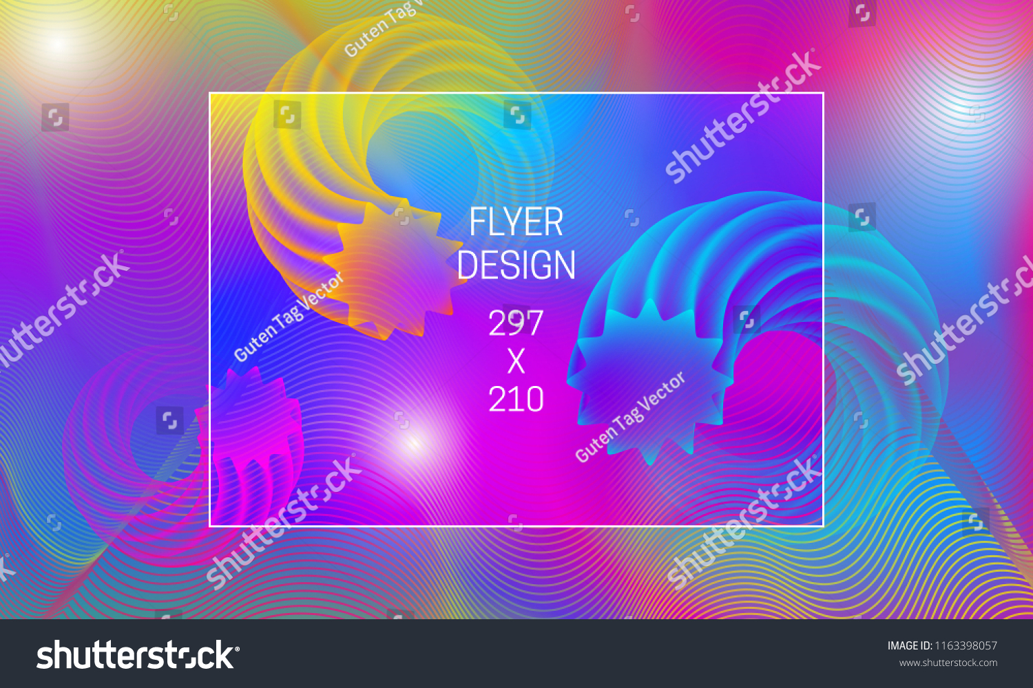 Template Flyer Abstract Backdrop Generation Vector Stock Vector ...