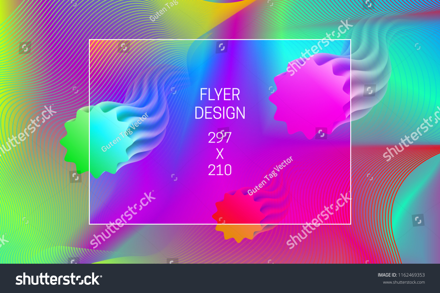 Template Flyer Abstract Backdrop Generation Vector Stock Vector ...