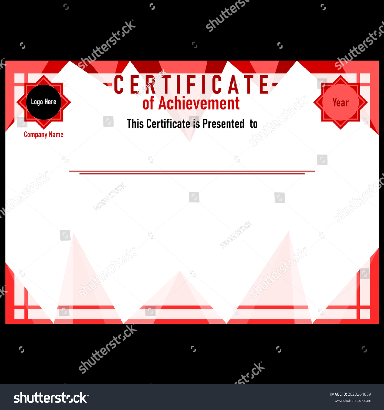 Template Orange Color Certificate Stock Vector (Royalty Free ...