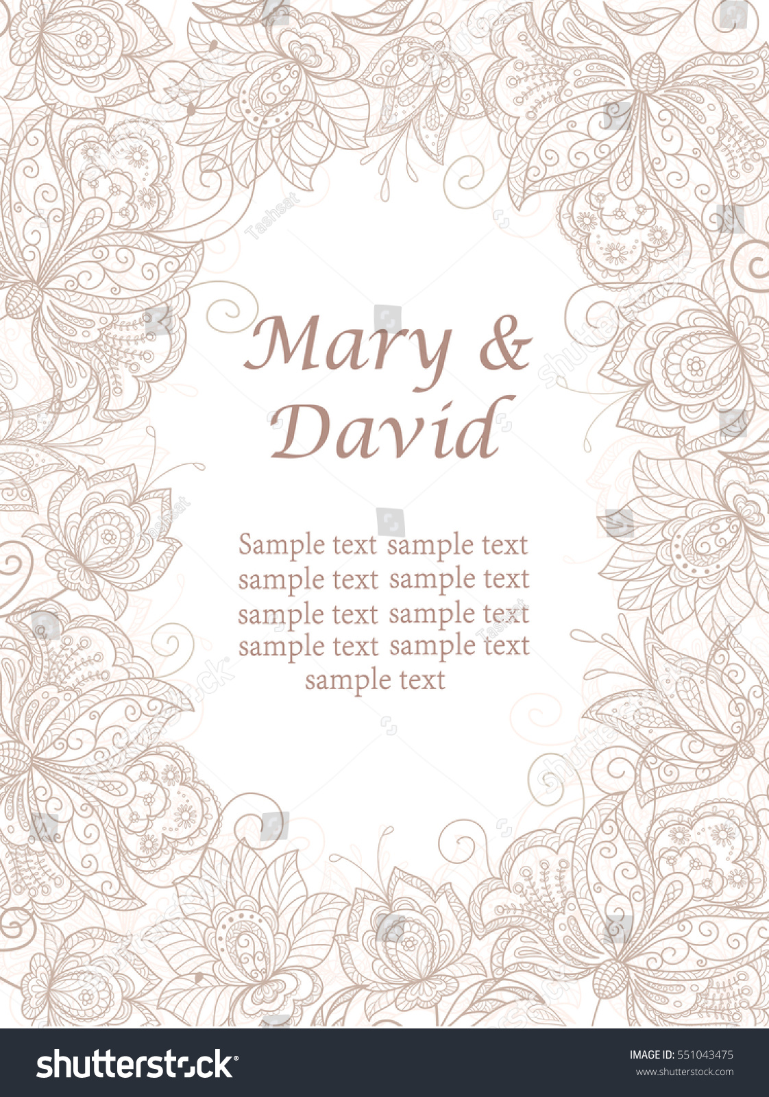 Template Frame Design Greeting Card Stock Vector (Royalty Free ...