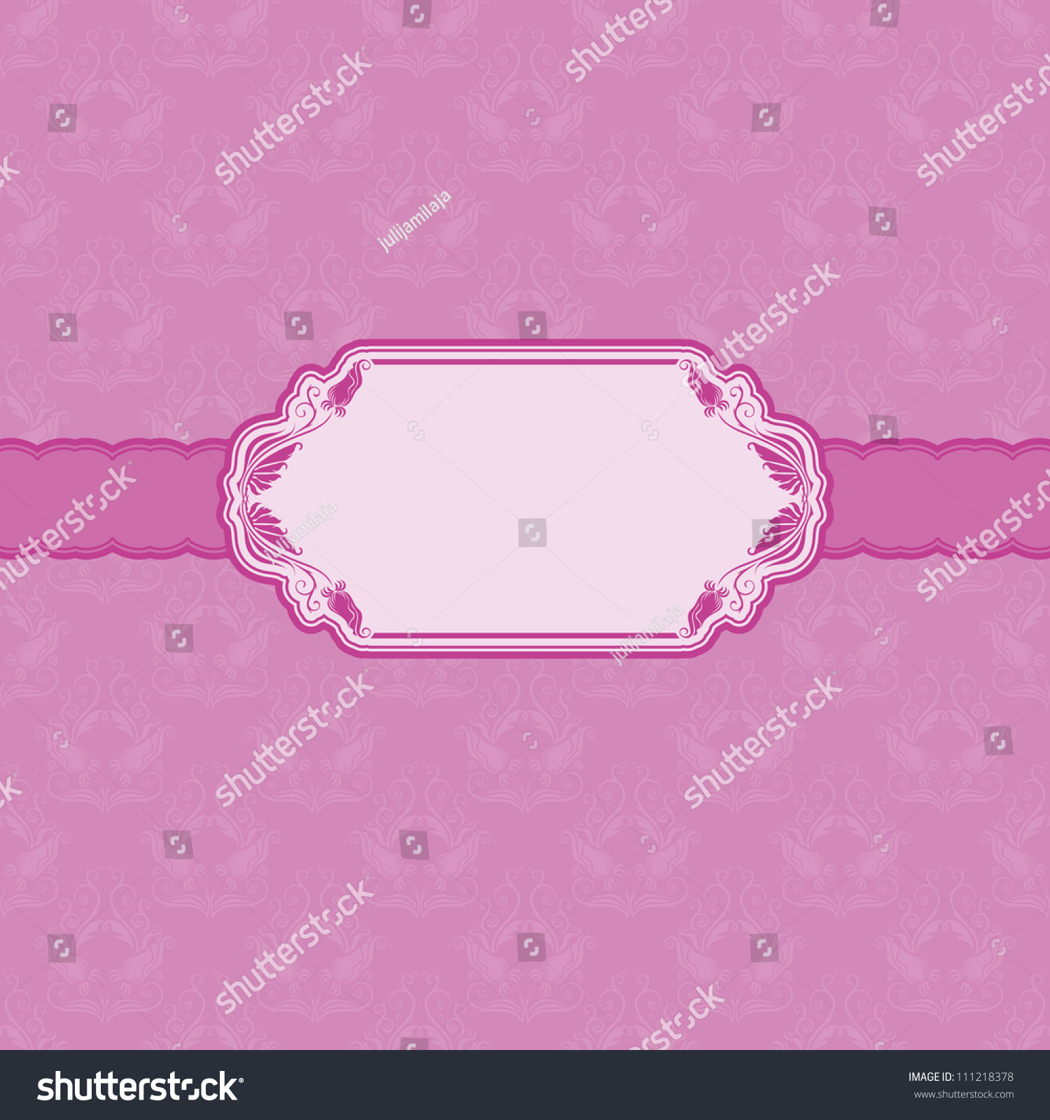 Template Frame Design Greeting Card Background Stock Vector (Royalty ...