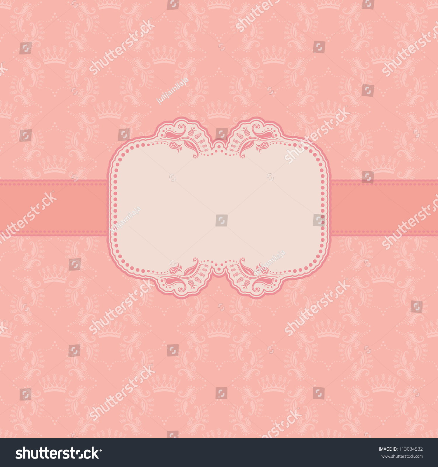 Template Frame Design Greeting Card Background Stock Vector (Royalty ...