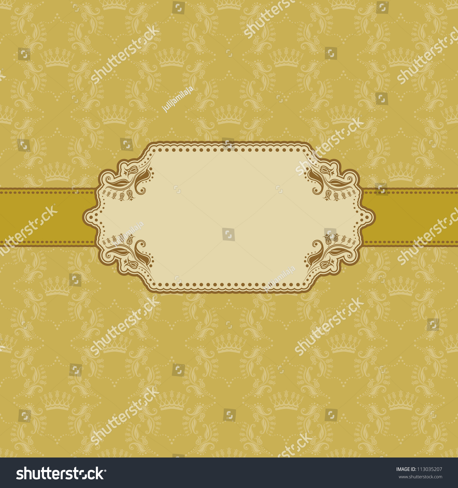 Template Frame Design Greeting Card Background Stock Vector (Royalty ...