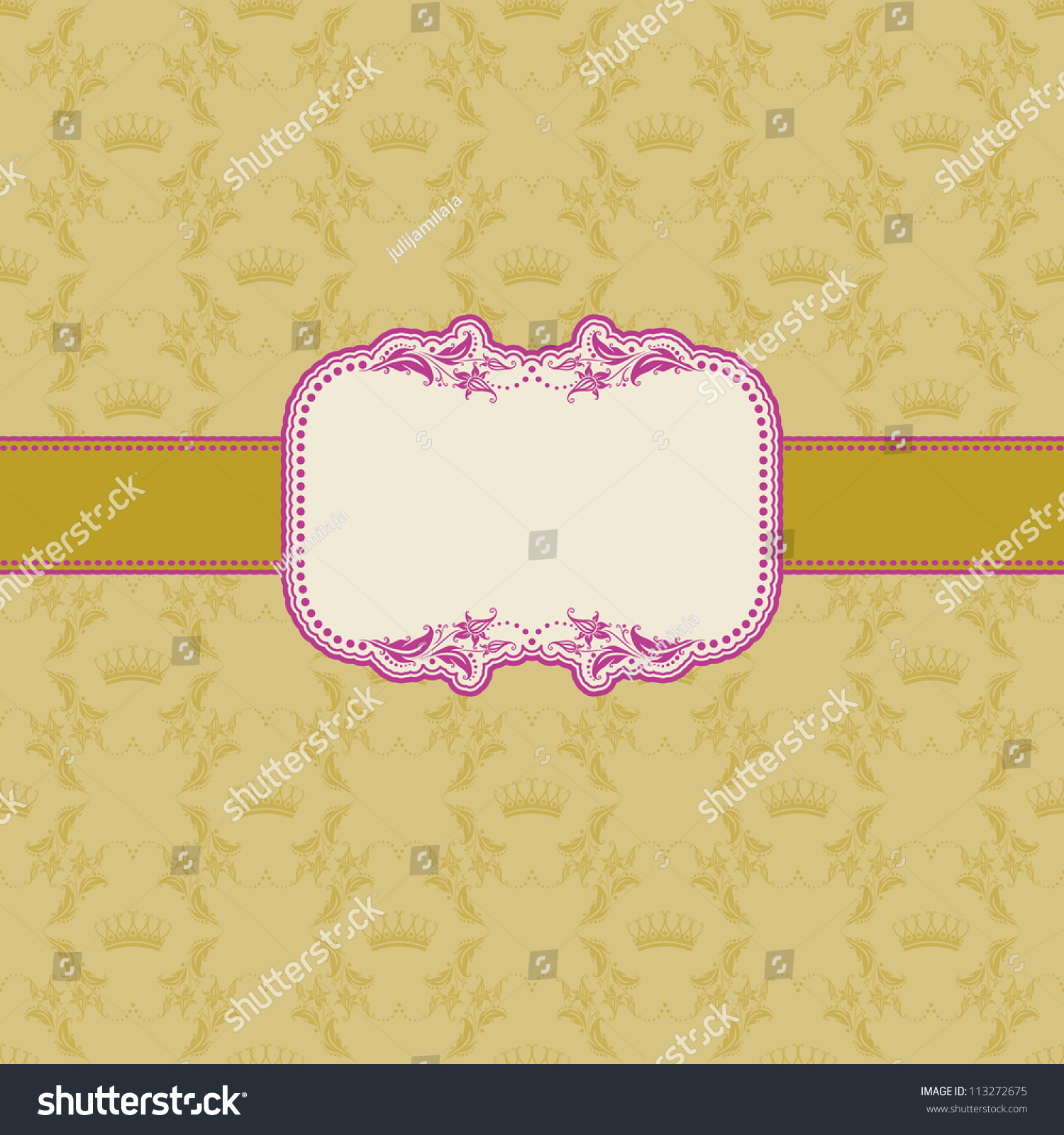 Template Frame Design Greeting Card Background Stock Vector (Royalty ...