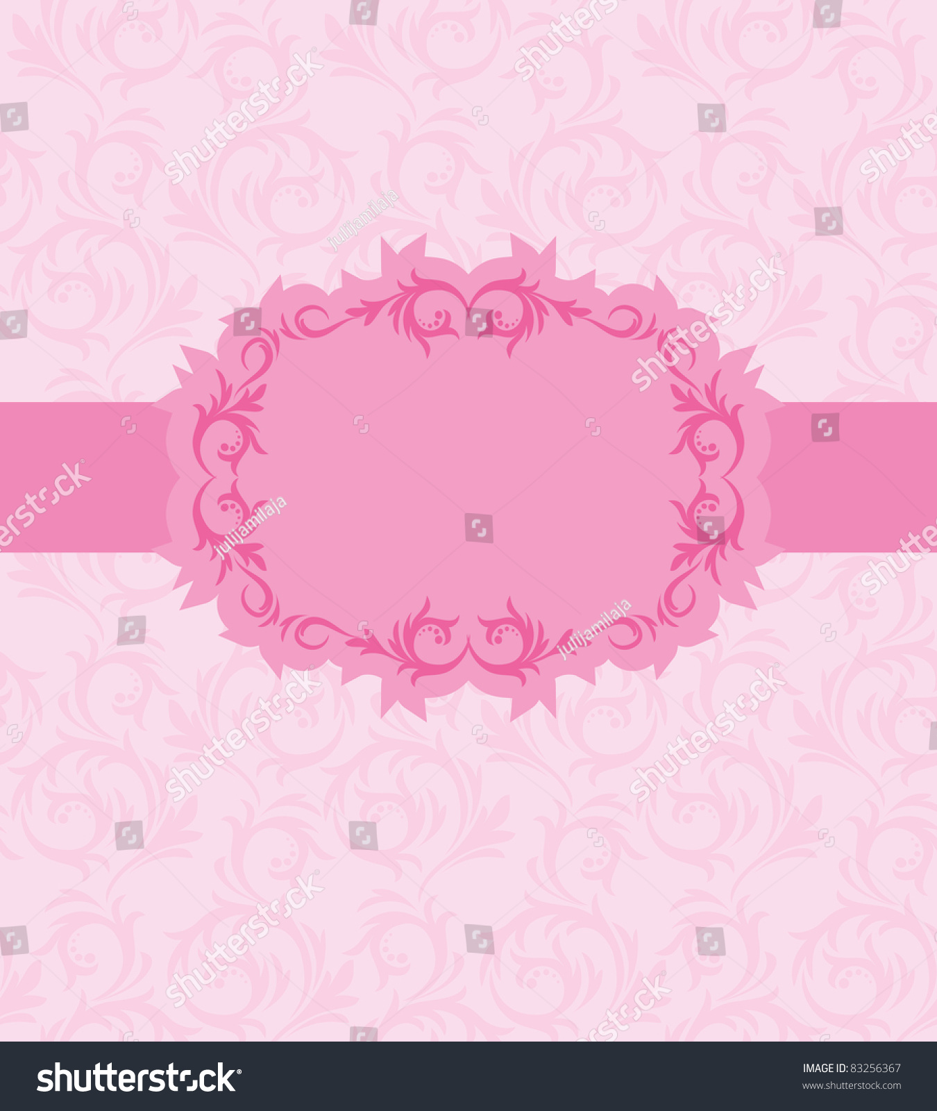 Template Frame Design Greeting Card Background Stock Vector (Royalty ...