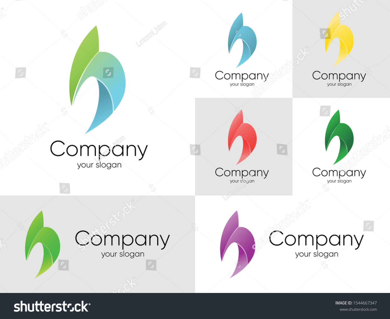 Template Gradation Logo Options Color Stock Vector (Royalty Free ...