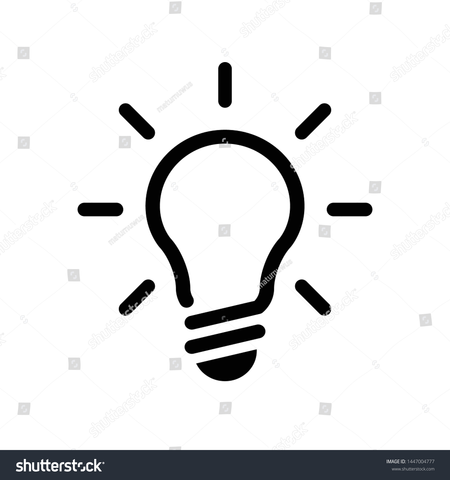 Template Light Bulb Glowing Light Bulb Stock Vector (Royalty Free ...