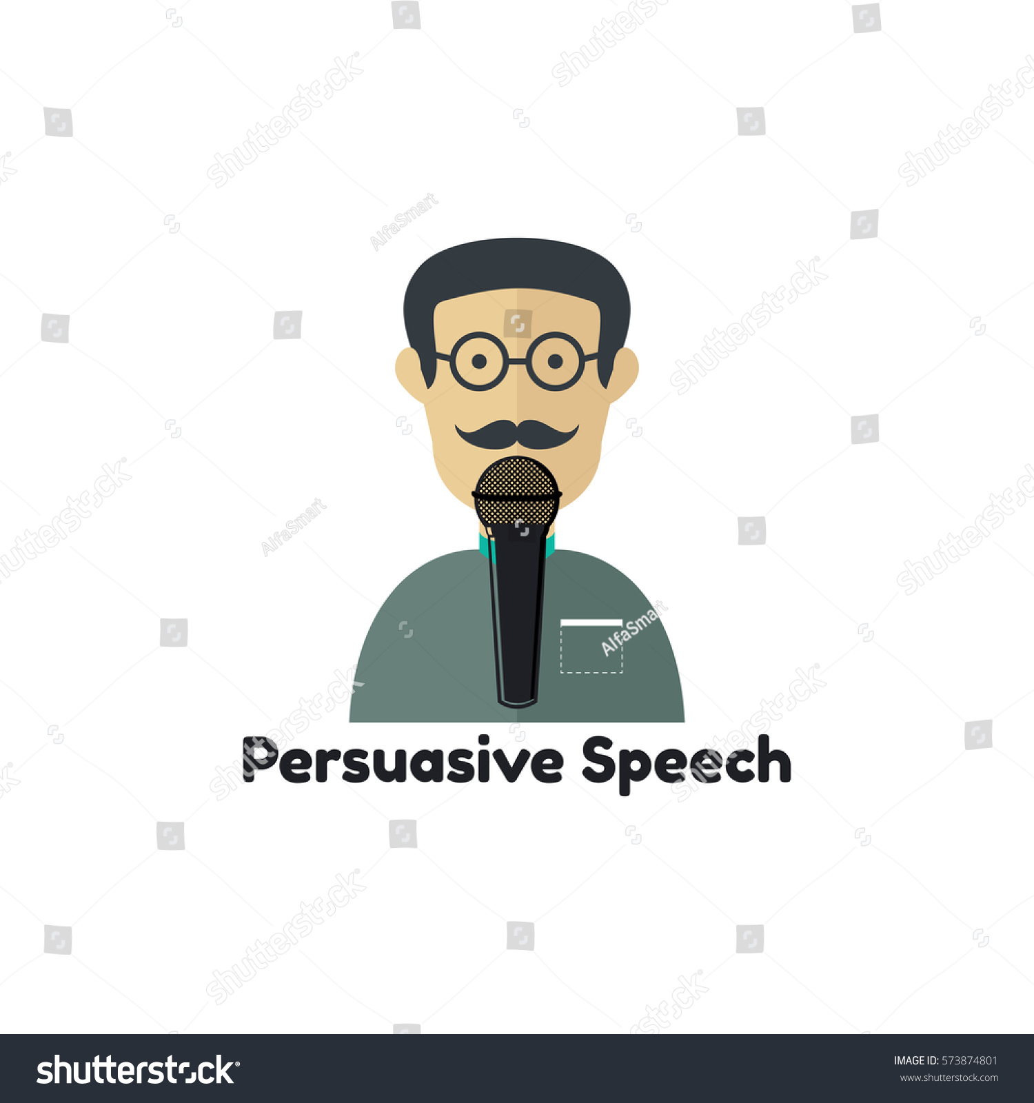 Template Logo Persuasive Speech Stock Vector (Royalty Free) 573874801