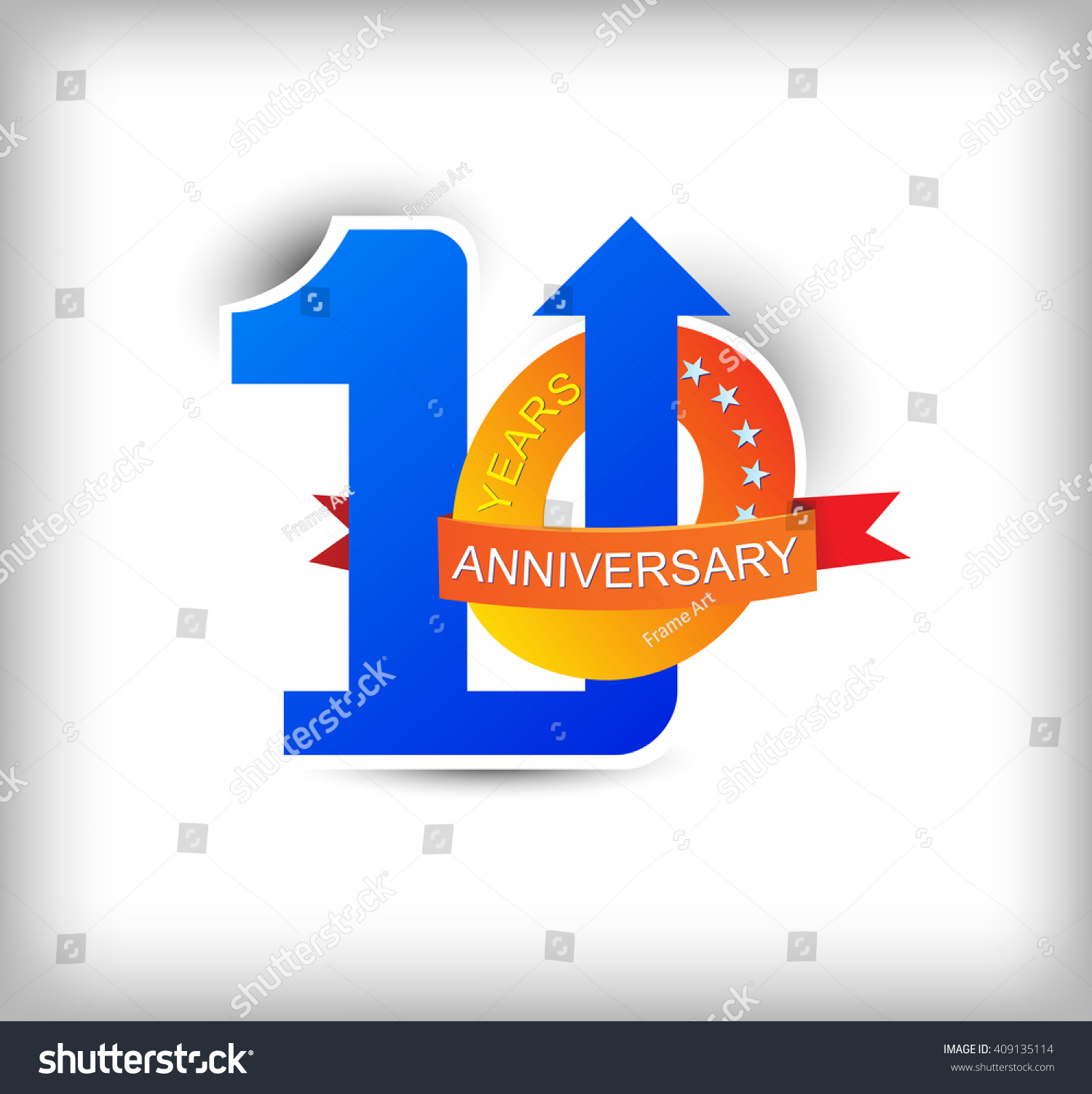 Template Logo 10th Anniversary Vector Illustrator Stock Vector (Royalty ...