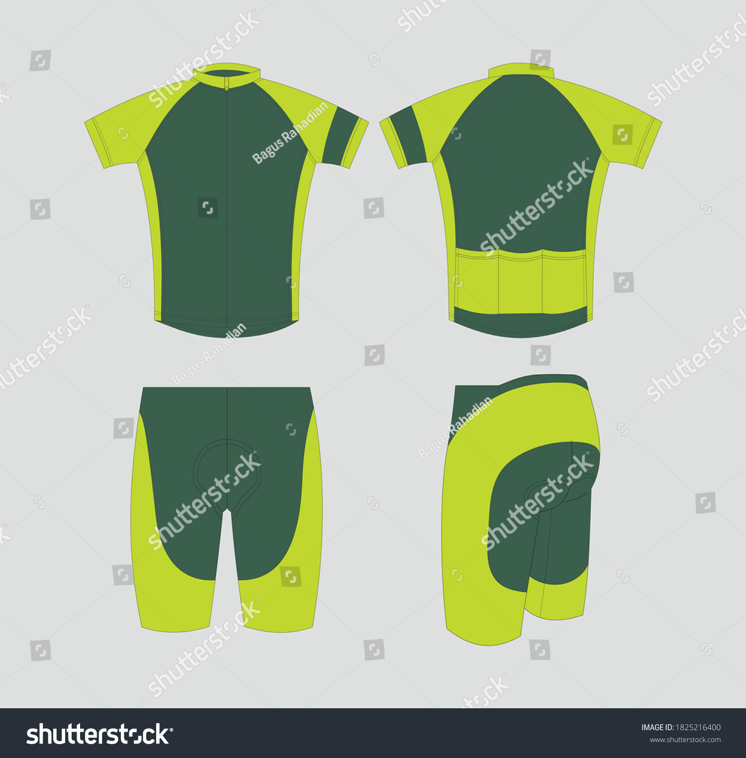 Template Mockup Vector Cycling Jersey Stock Vector (Royalty Free) 1825216400 | Shutterstock