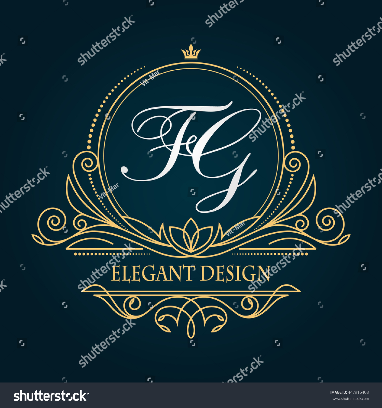 Template Monogram Monogram Initials Retro Logo Stock Vector (Royalty ...