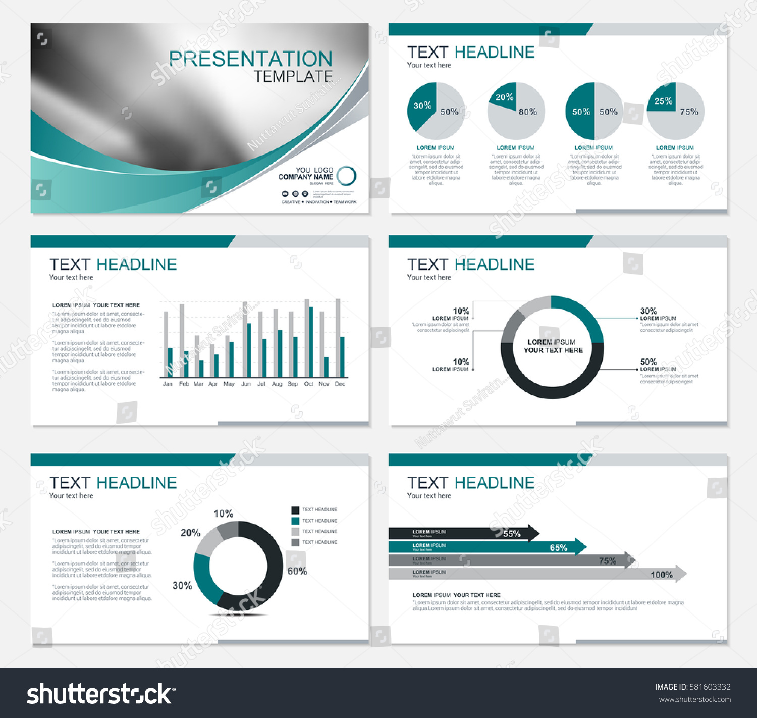 Template Presentation Slides Background Design Stock Vector (Royalty ...