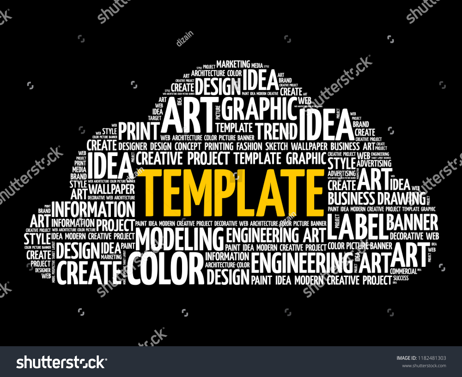 Template Word Cloud Creative Business Concept Stock Vector (Royalty ...