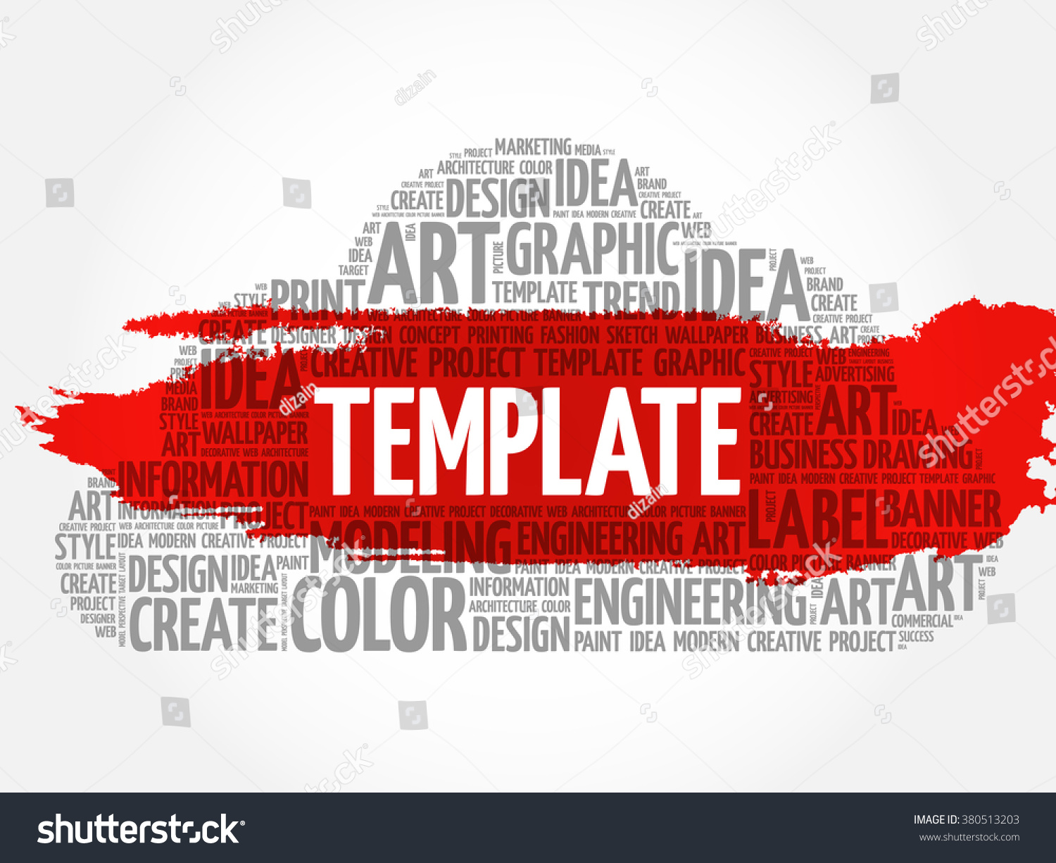 Template Word Cloud Creative Business Concept Stock Vector (Royalty ...