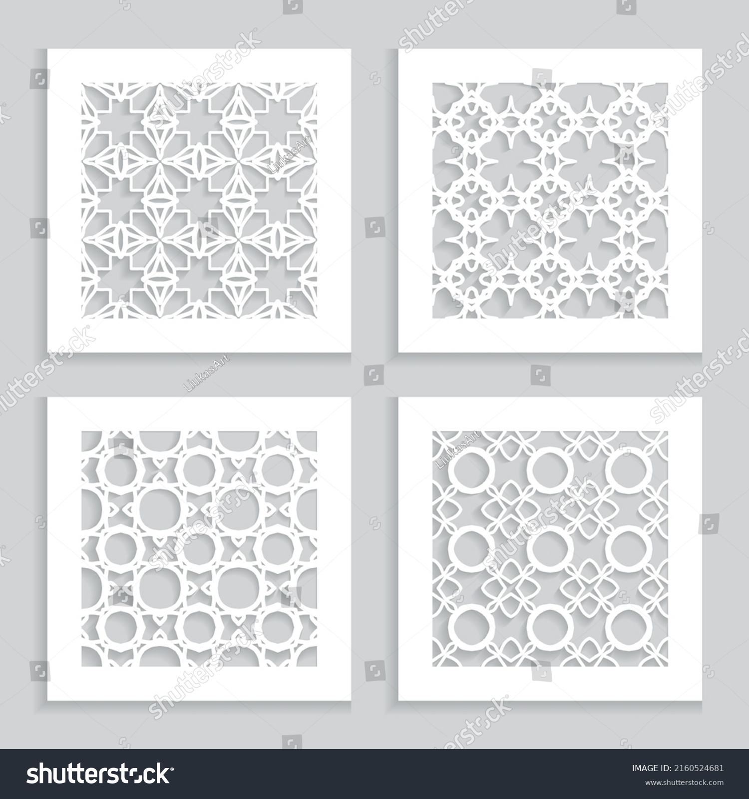 Templates Laser Cutting Plotter Cutting Printing Stock Vector (Royalty ...