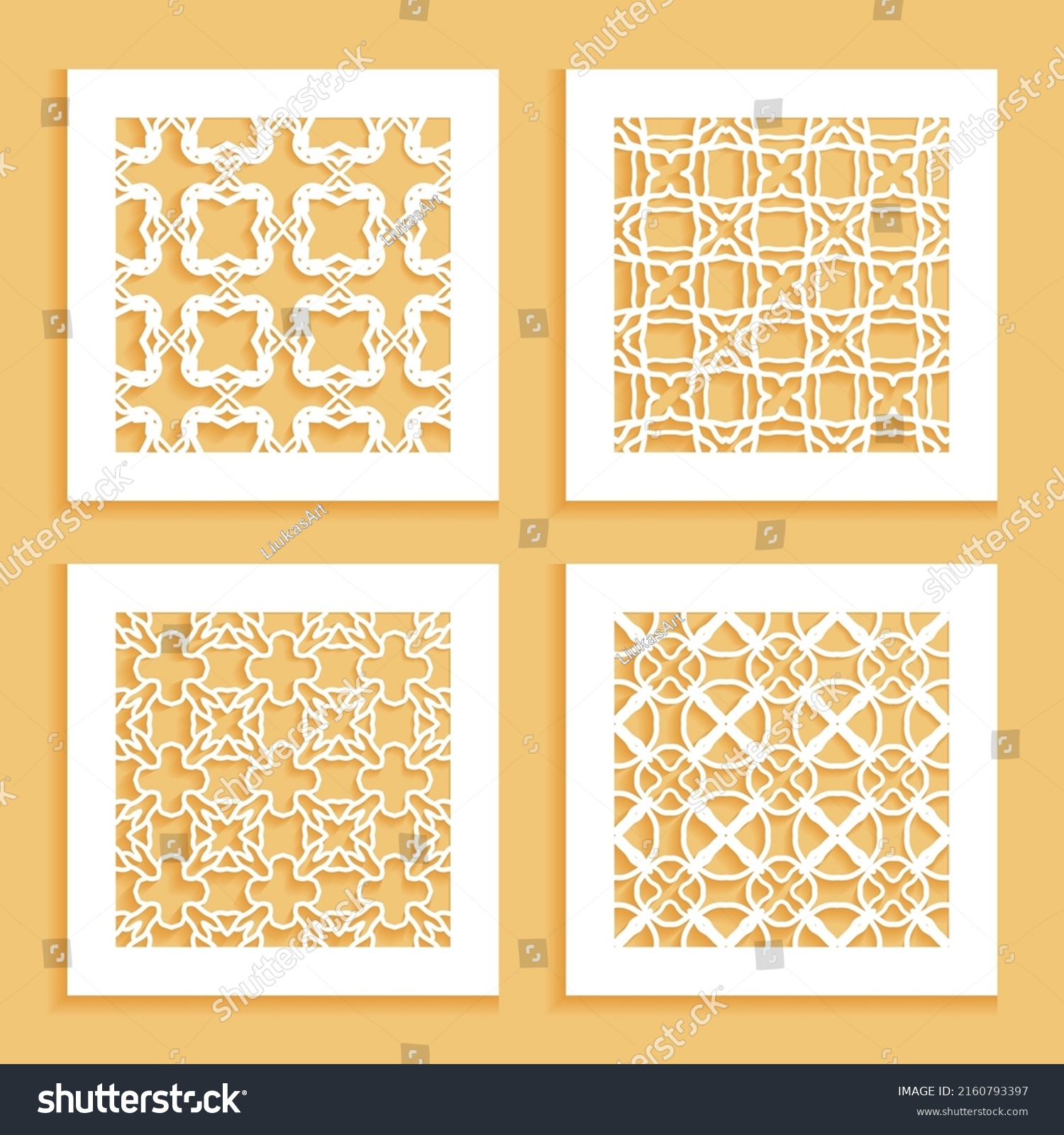 Templates Laser Cutting Plotter Cutting Printing Stock Vector (Royalty ...