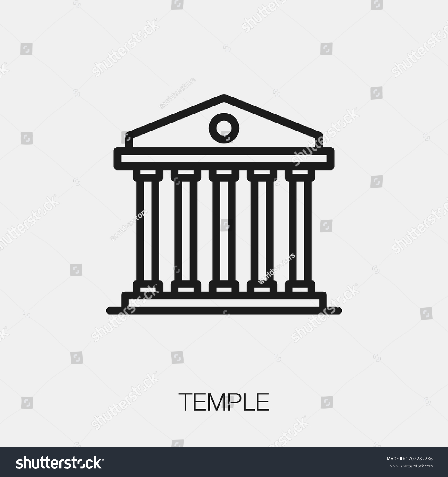 Temple Icon Vector Linear Style Sign 库存矢量图(免版税)1702287286 | Shutterstock Temple Icon Vector Linear Style Sign 库存矢量图(免版税)1702287286 | Shutterstock