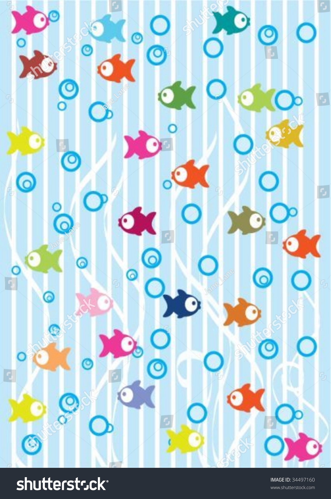 Tender Background Mix Fish Stock Vector (Royalty Free) 34497160 ...