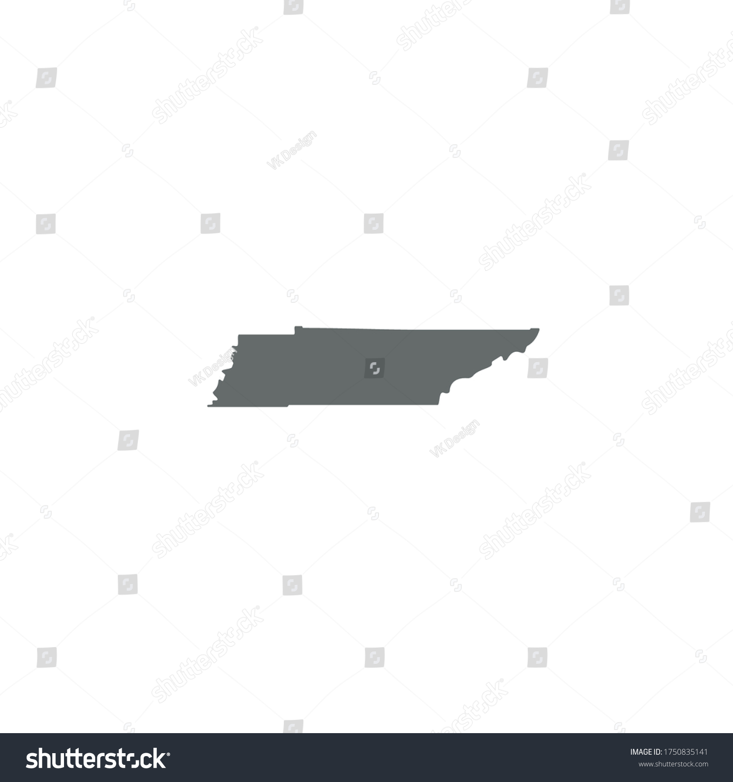 Tennessee Map Logo Icon Design Stock Vector (Royalty Free) 1750835141 ...