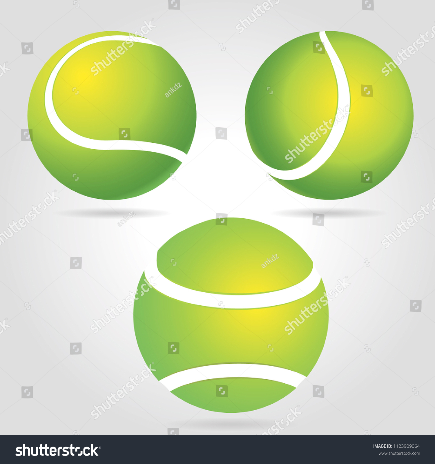Tennis Ball Vector Set Stock Vector (Royalty Free) 1123909064 ...