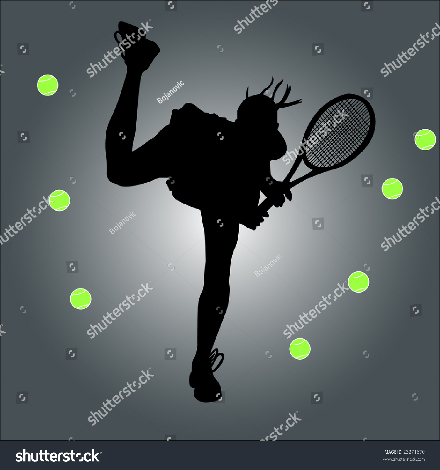 Tennis Player Vector Stock Vector (Royalty Free) 23271670 | Shutterstock