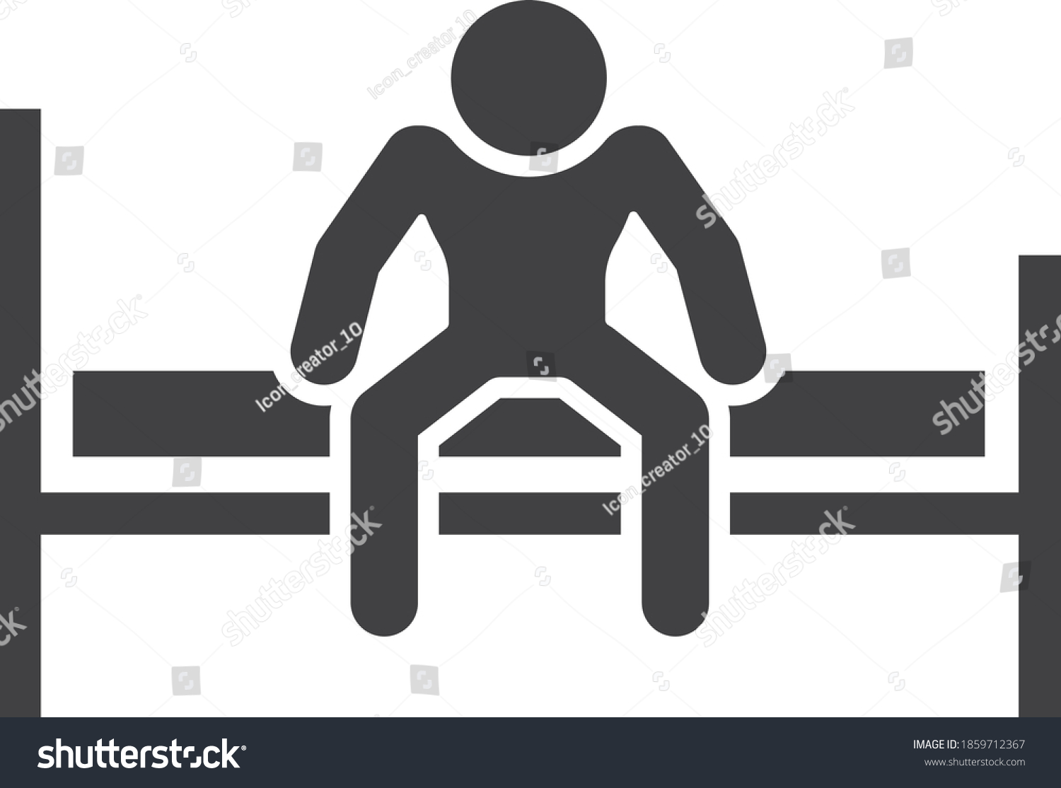 Tension Icon Upset Icon Vector Stock Vector (Royalty Free) 1859712367